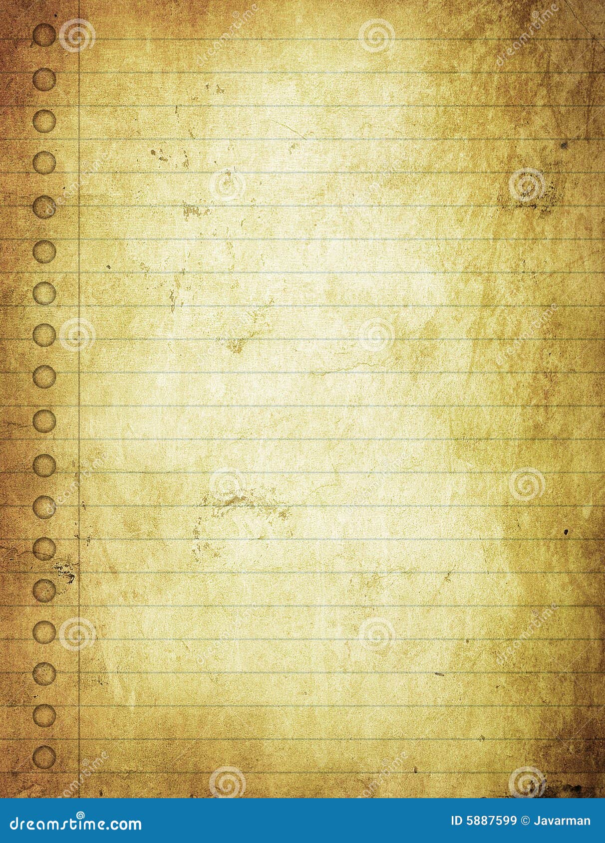 Page from Old Grunge Notebook Stock Illustration - Illustration of ...