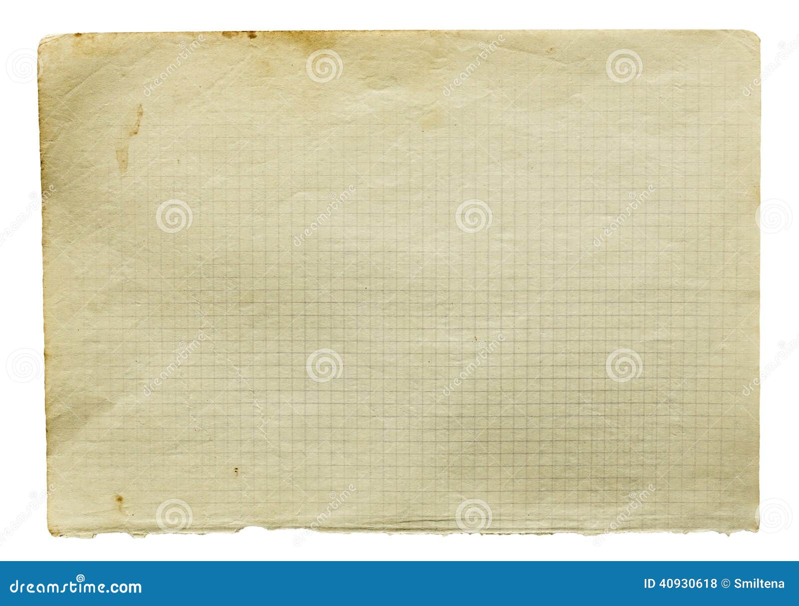 Page of old squared paper stock photo. Image of border - 40930618