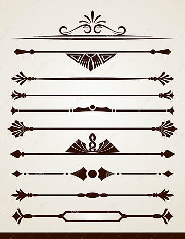 Page and Paragraph Dividers Stock Vector - Illustration of text ...