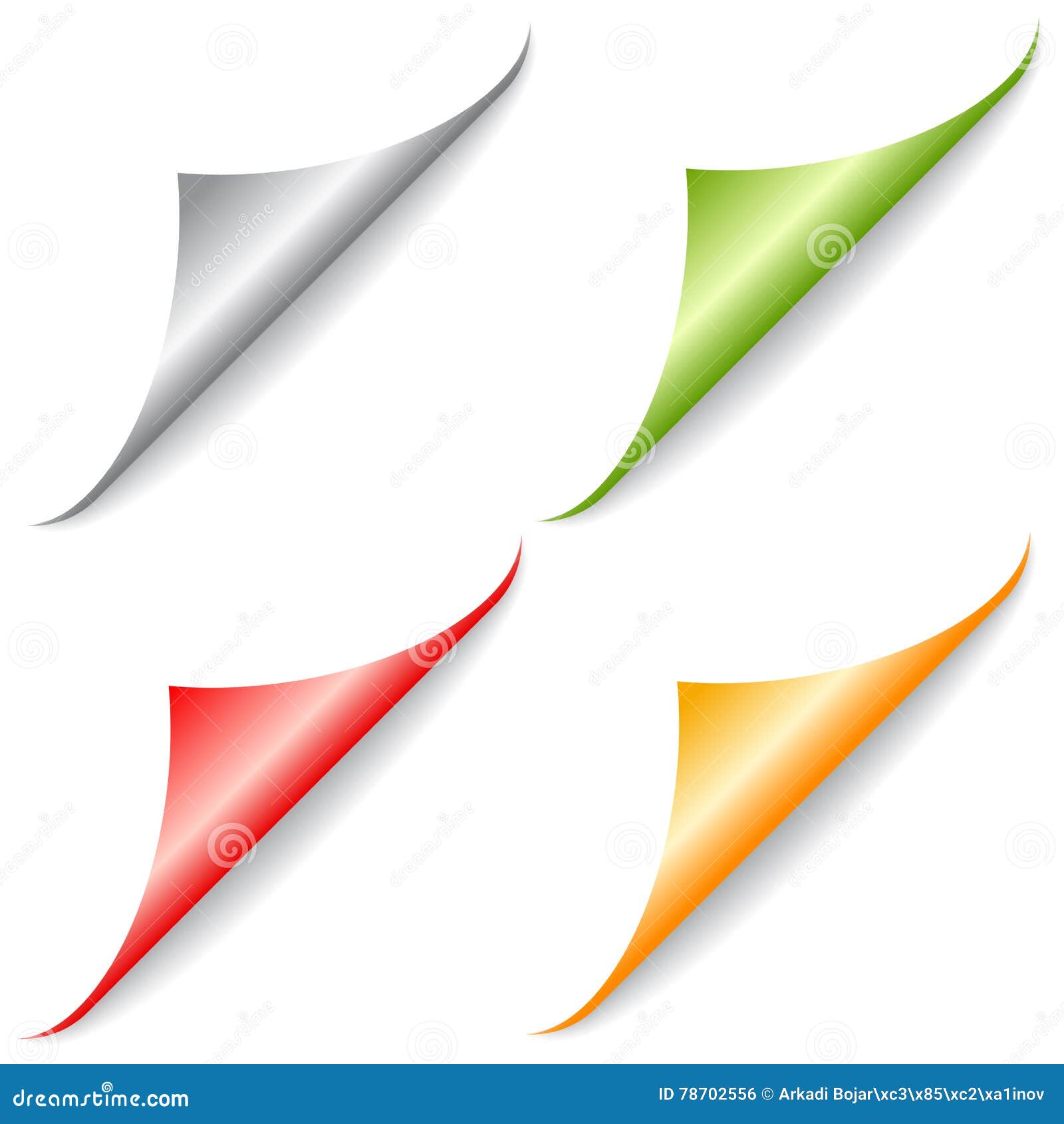 Page peel folded corner stock vector. Illustration of leaf - 78702556