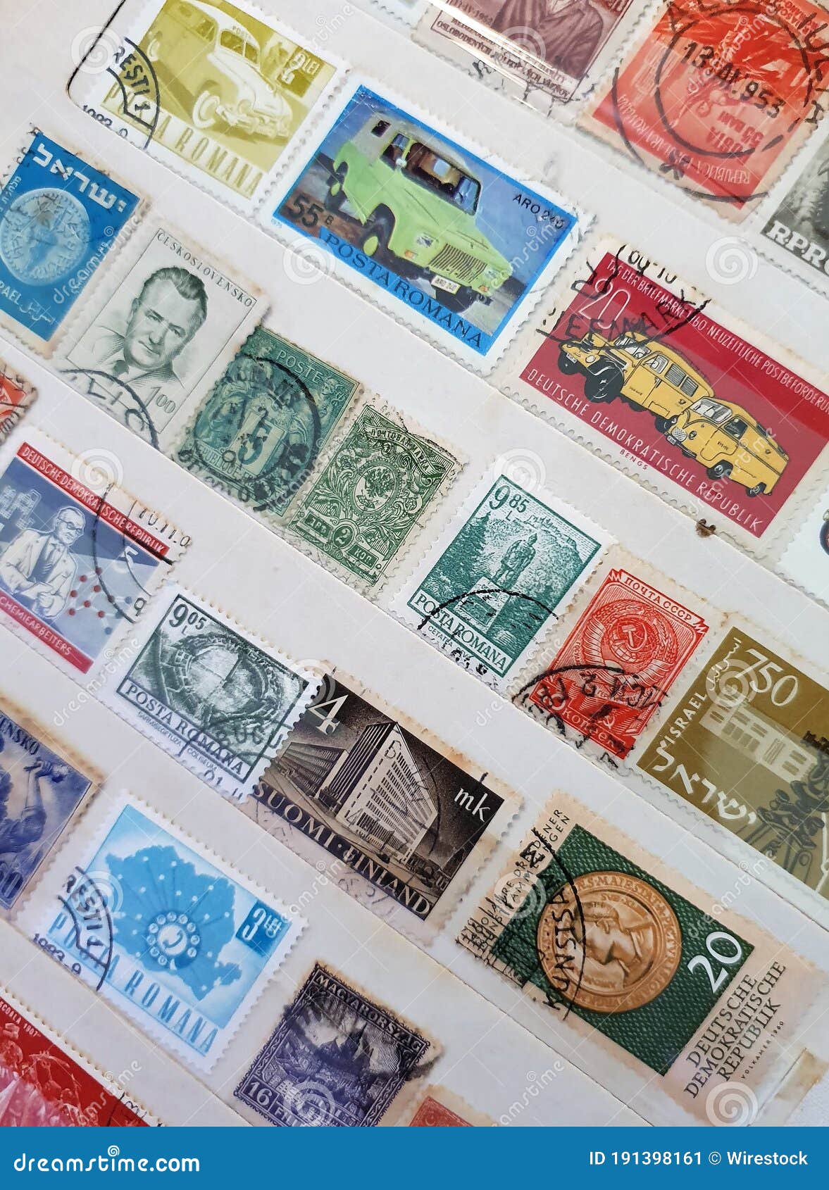Page from a Philatelic Catalog with Many Old Stamps Editorial Photo ...