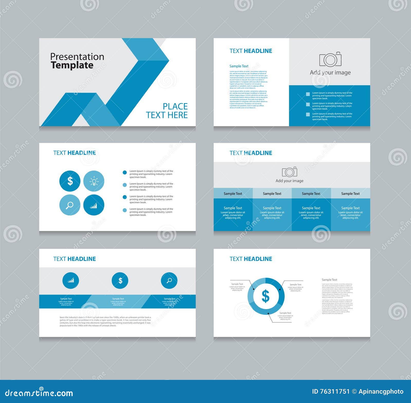 Page Presentation Layout Design Template Stock Vector - Illustration of ...