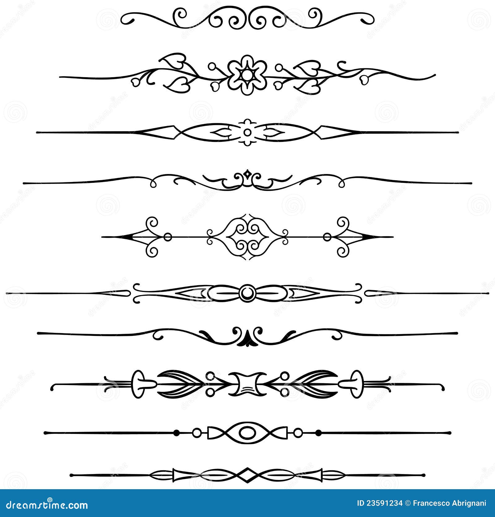 Page rules 1 stock vector. Illustration of nouveau, ornate - 23591234