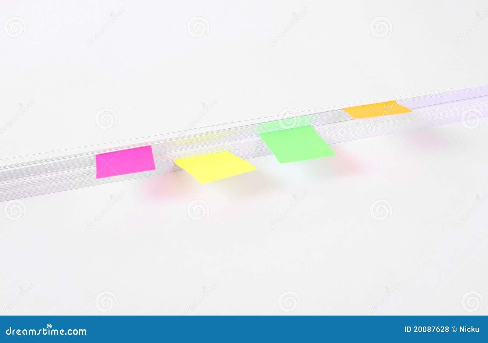 Page Stickers on Paper Sheets Stock Photo - Image of paper, abstract ...