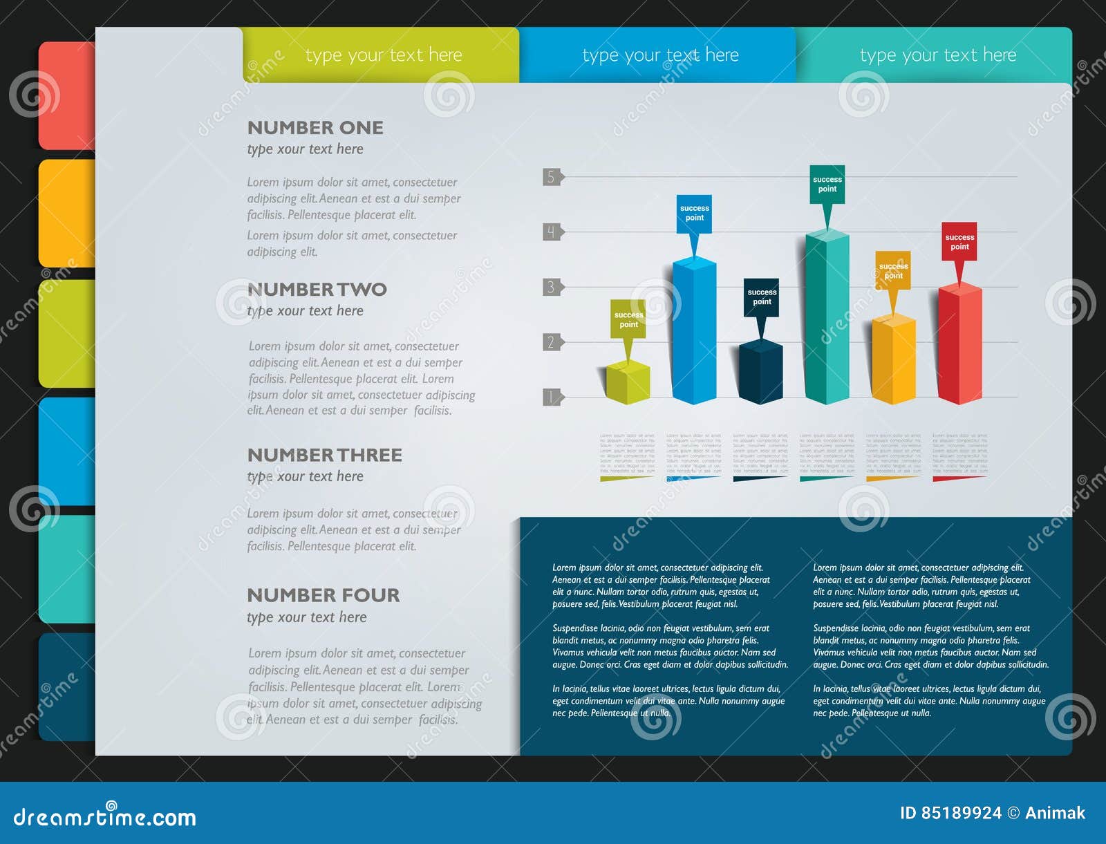 Page Template, Infographics. Stock Vector - Illustration of design ...