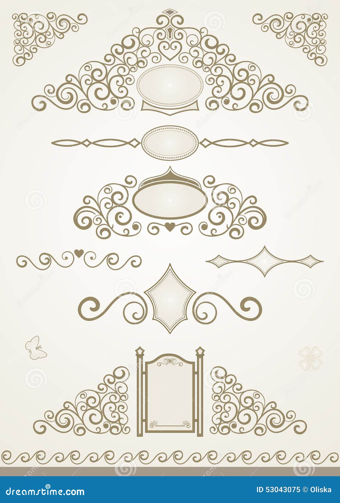 Page and text decorations stock vector. Illustration of corner - 53043075