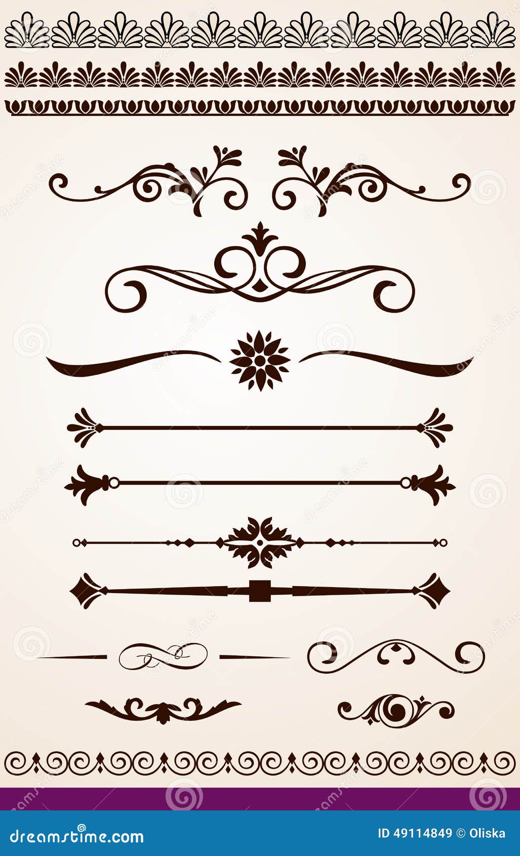 Chapter Or Page Decorative Dividers Vector Illustration | CartoonDealer ...