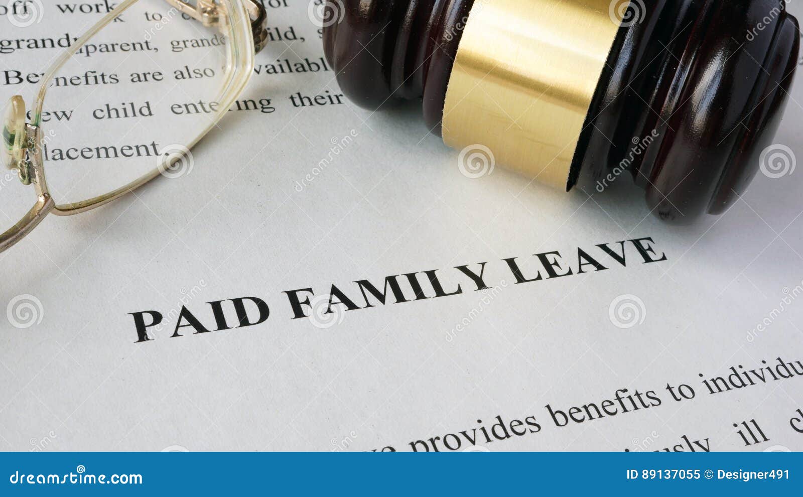 Page with Title Paid Family Leave. Stock Image - Image of maternity ...