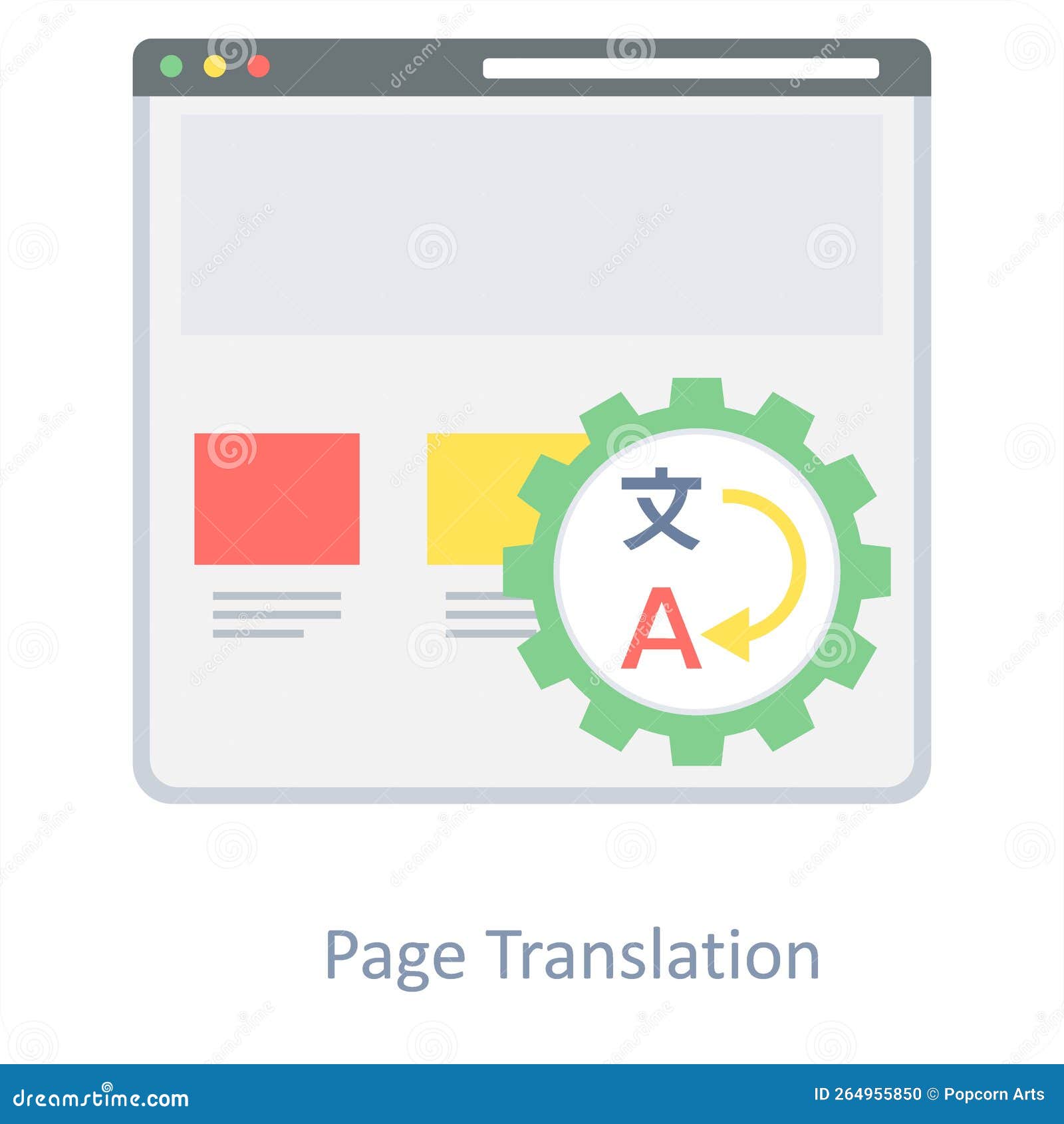 Page Translation stock vector. Illustration of concept - 264955850