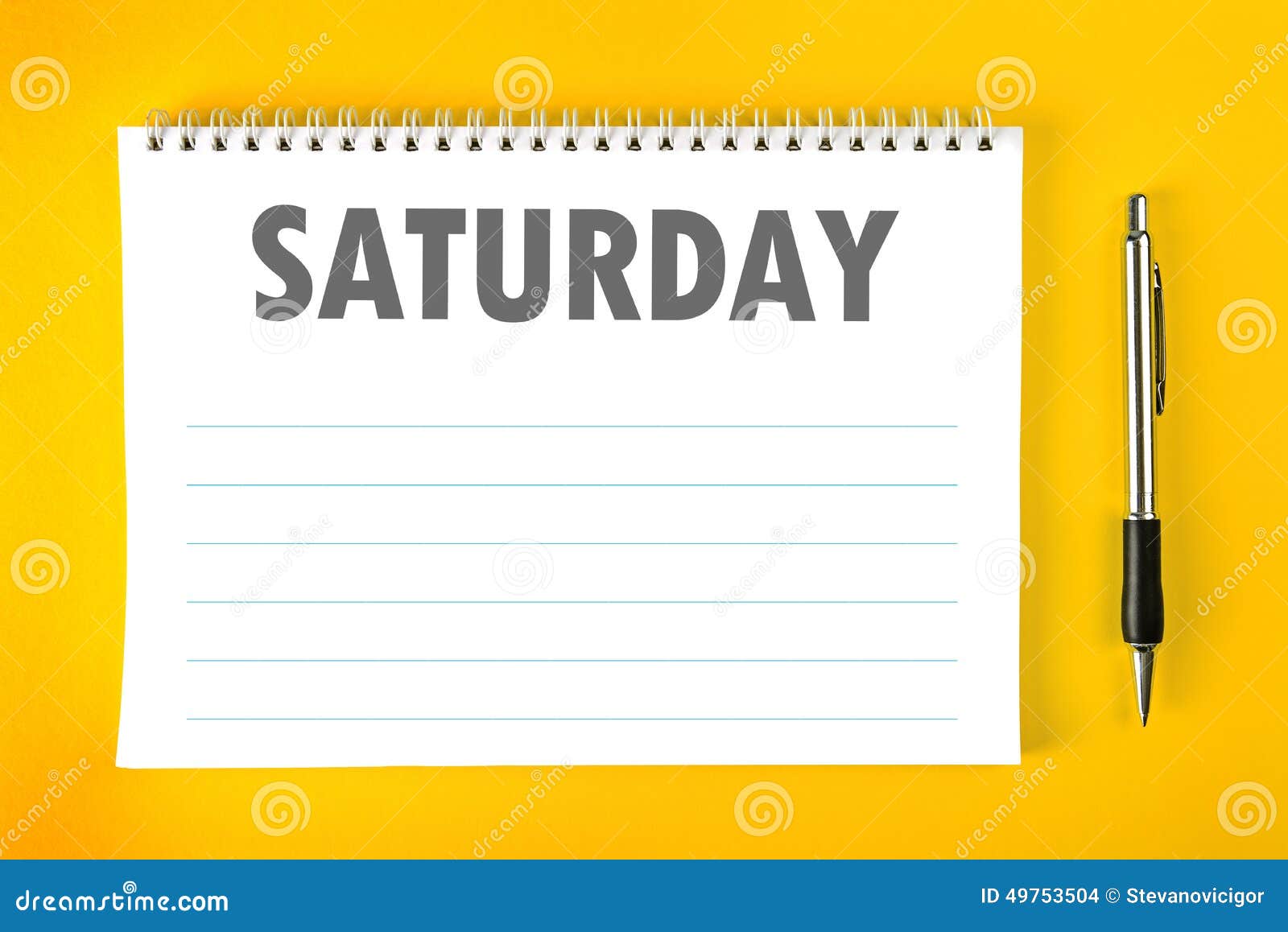 Page Vide De Programme De Calendrier De Samedi Photo stock - Image du ...