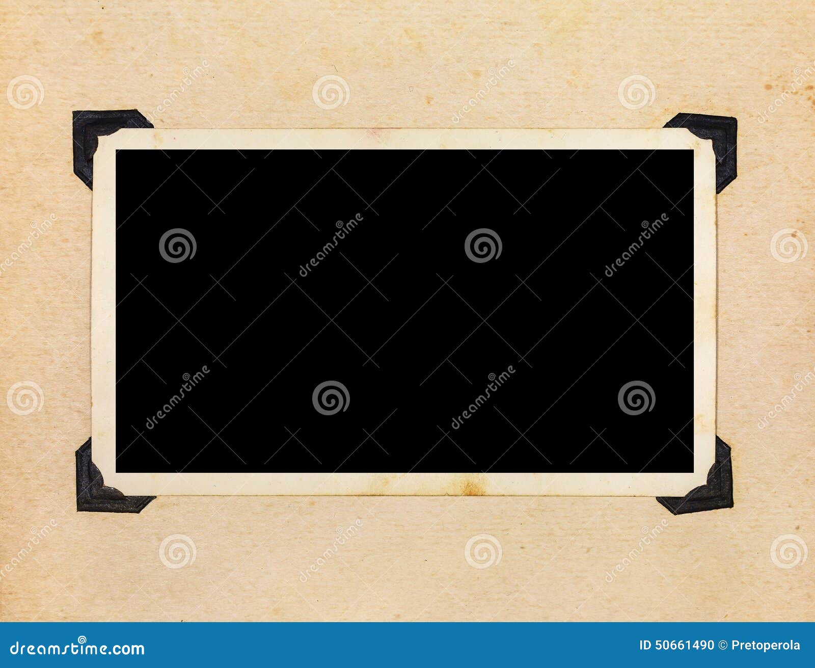 Page of Vintage Photo Album Stock Photo - Image of brown, nostalgia ...