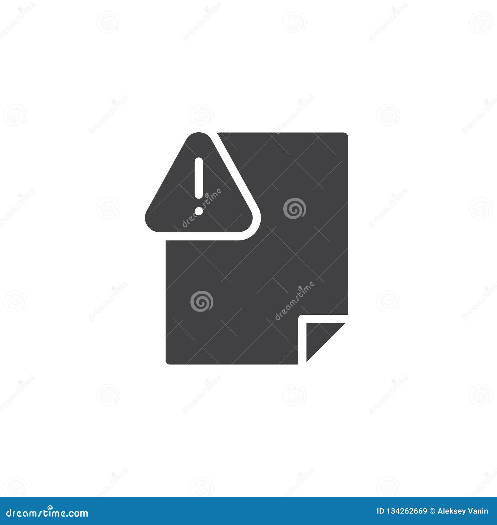 Page Warning Alert Vector Icon Stock Vector - Illustration of filled ...