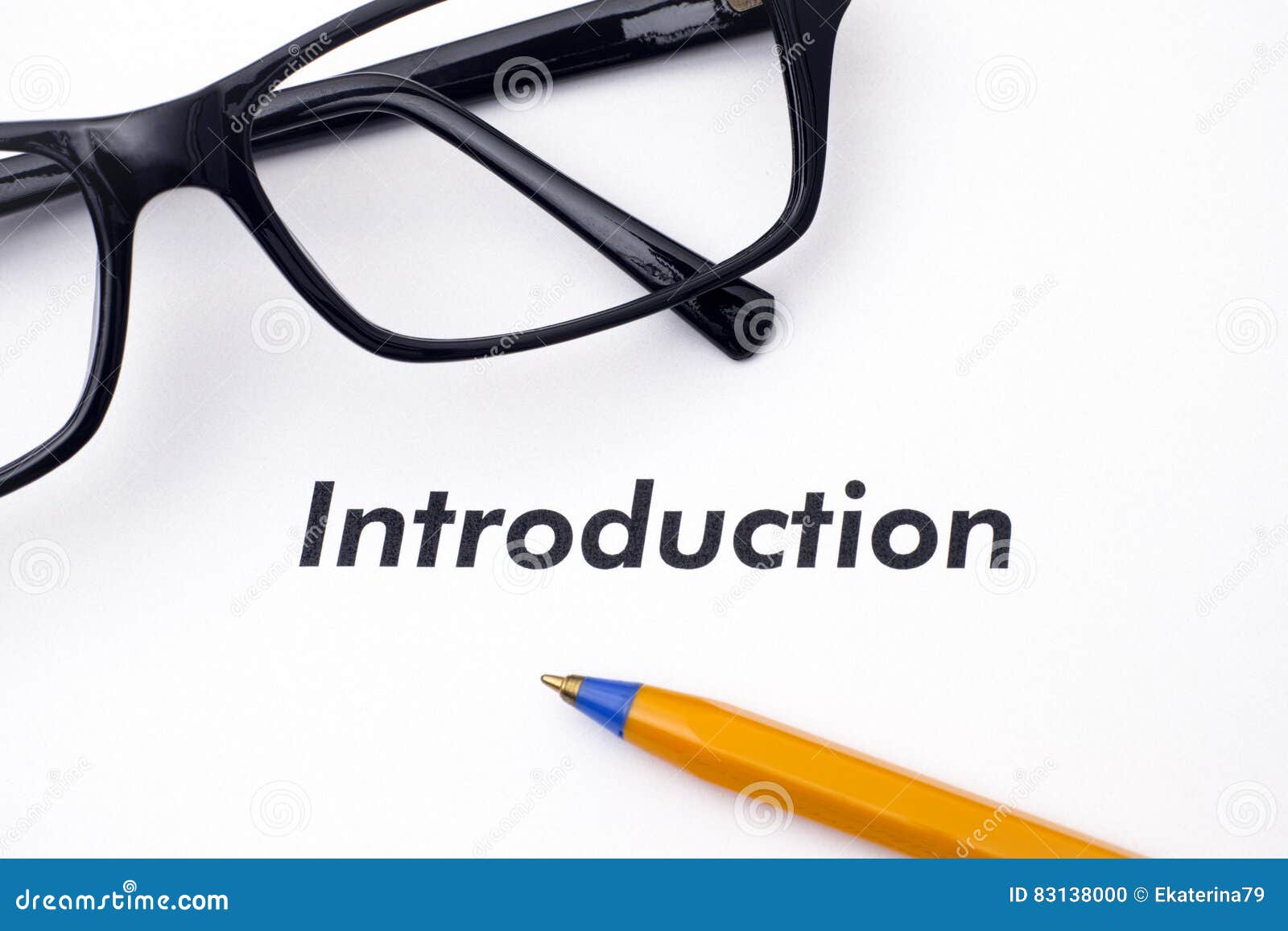 Page with Word Introduction with Glasses and Pen Stock Photo - Image of ... Page with Word Introduction with Glasses and Pen Stock Photo - Image of ...
