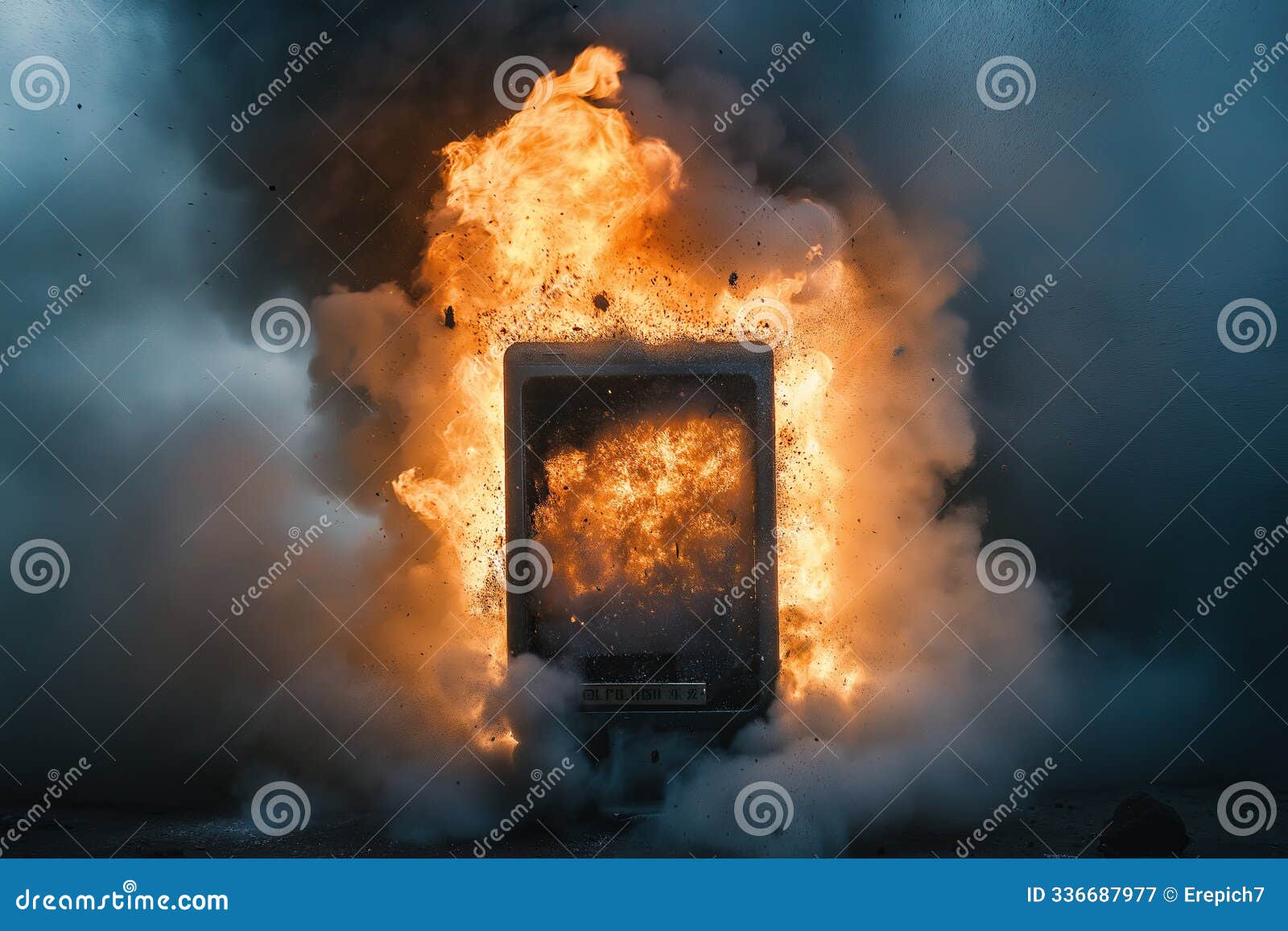 Pager battery explosion stock image. Image of sparks - 336687977