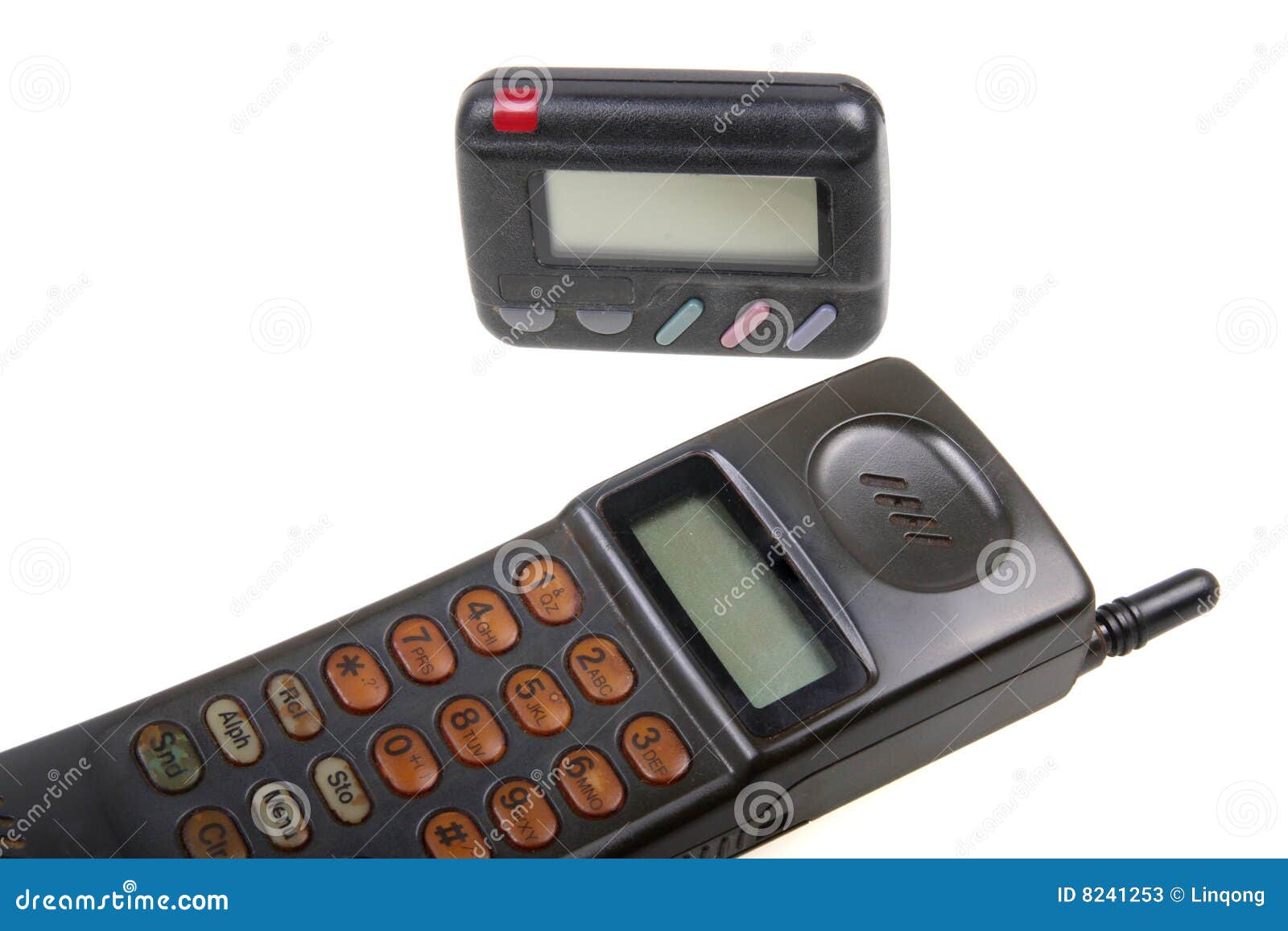 Biper e telemóvel sem fio. imagem de stock. Imagem de equipamento - 8241253