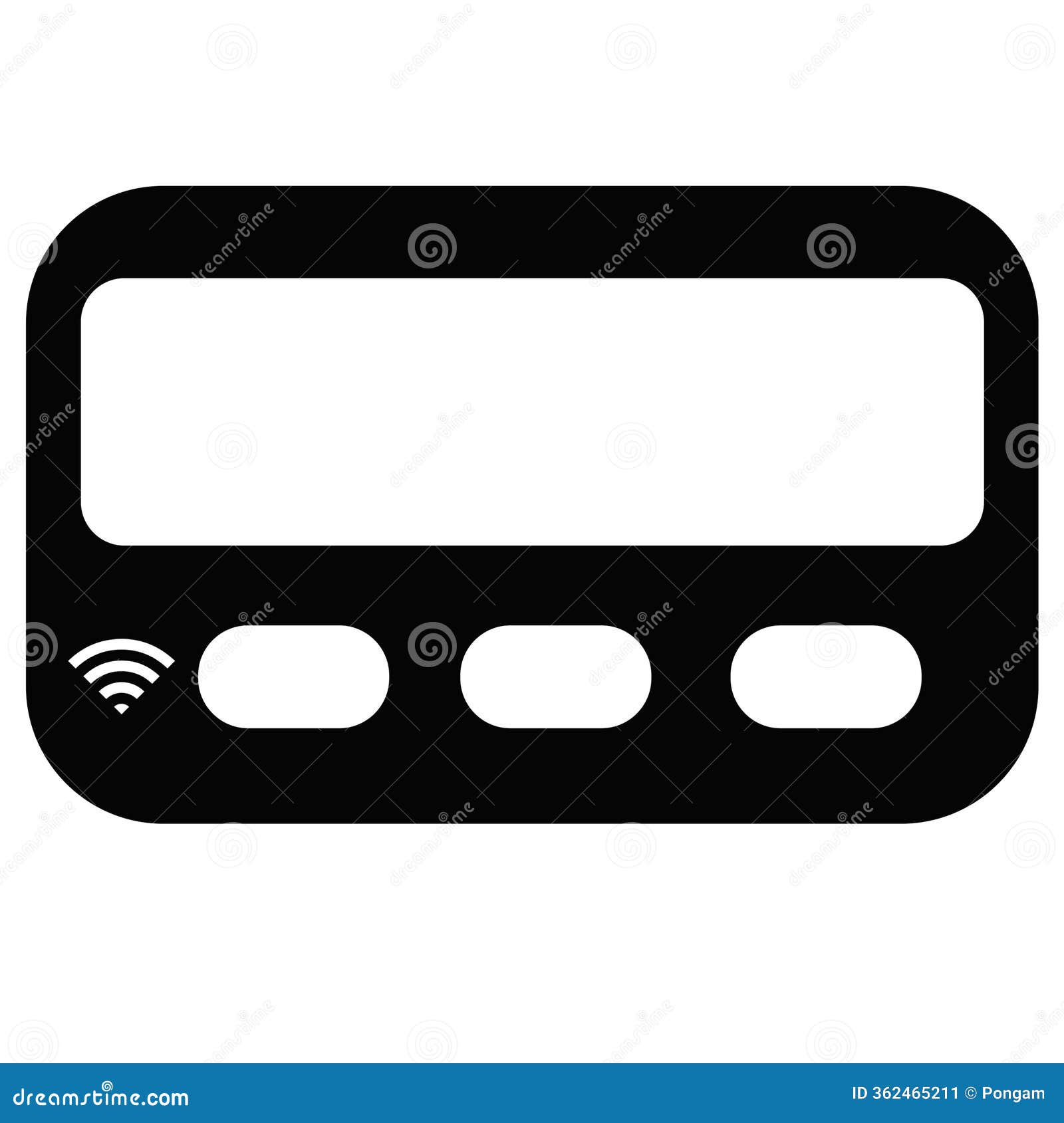 Simple Pager Icon Showing 9999 Emergency Number On The Display Stock ...