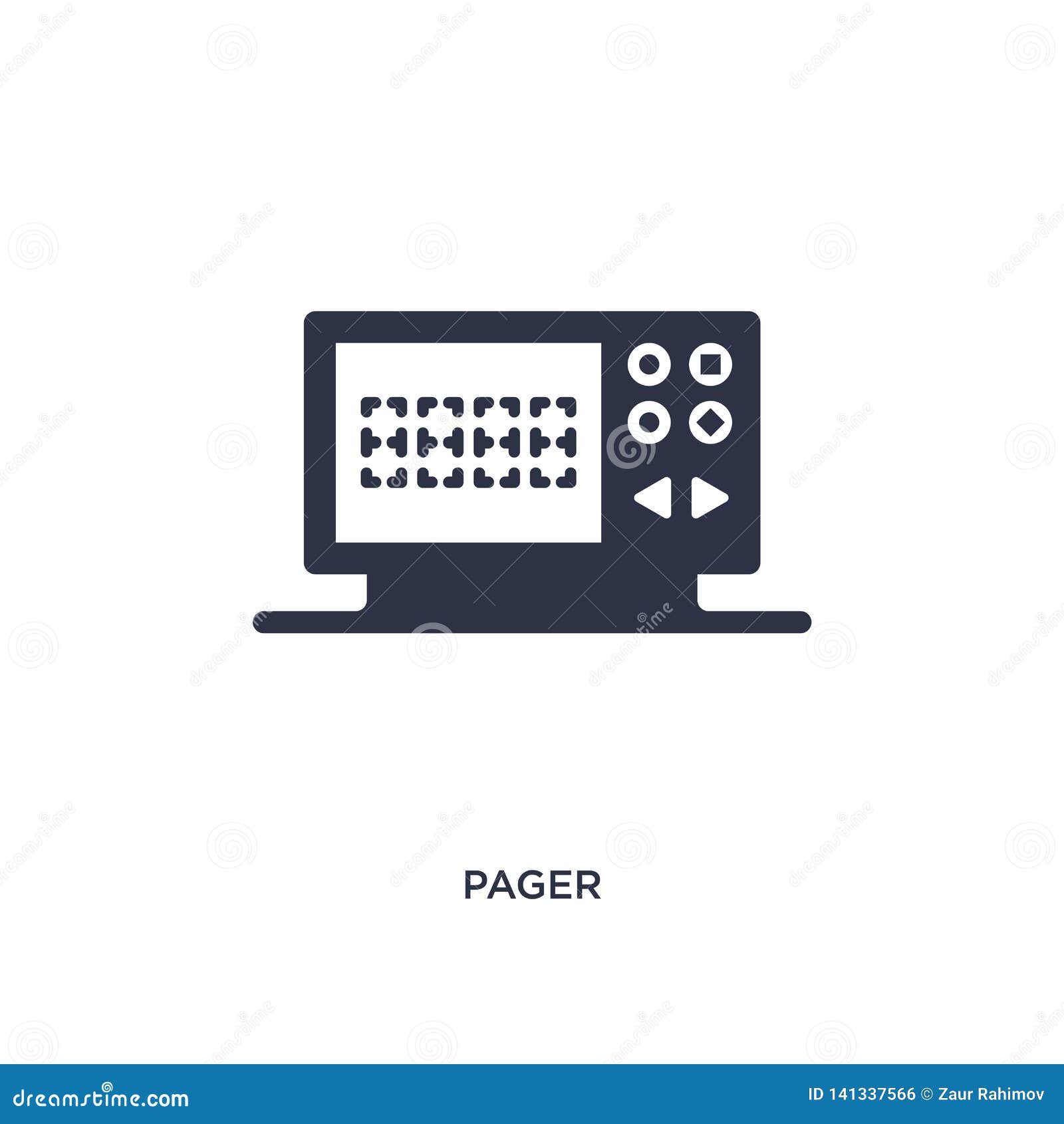 Pager Icon On White Background. Simple Element Illustration From ...