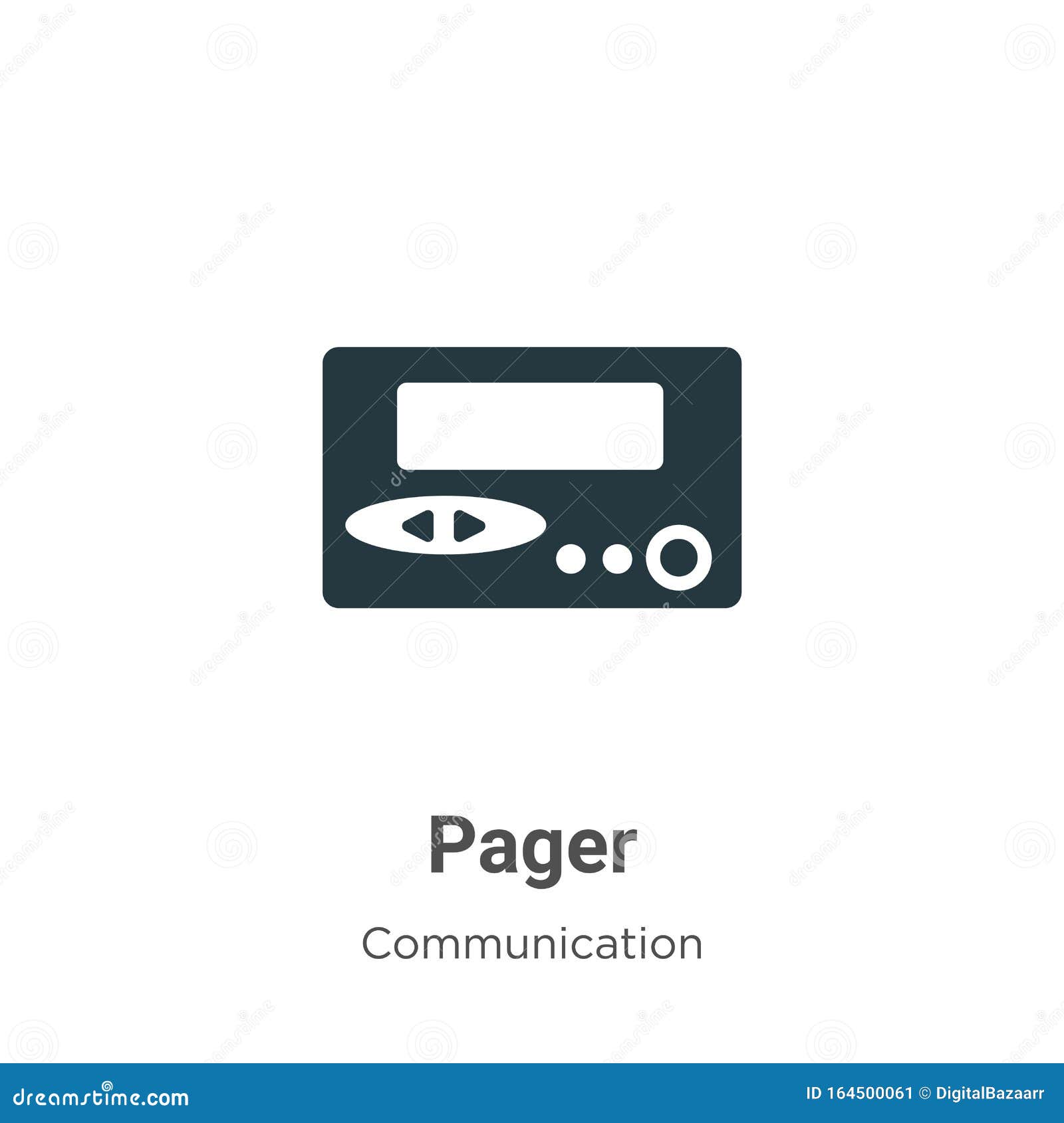 Pager Vector Icon On White Background. Flat Vector Pager Icon Symbol ...
