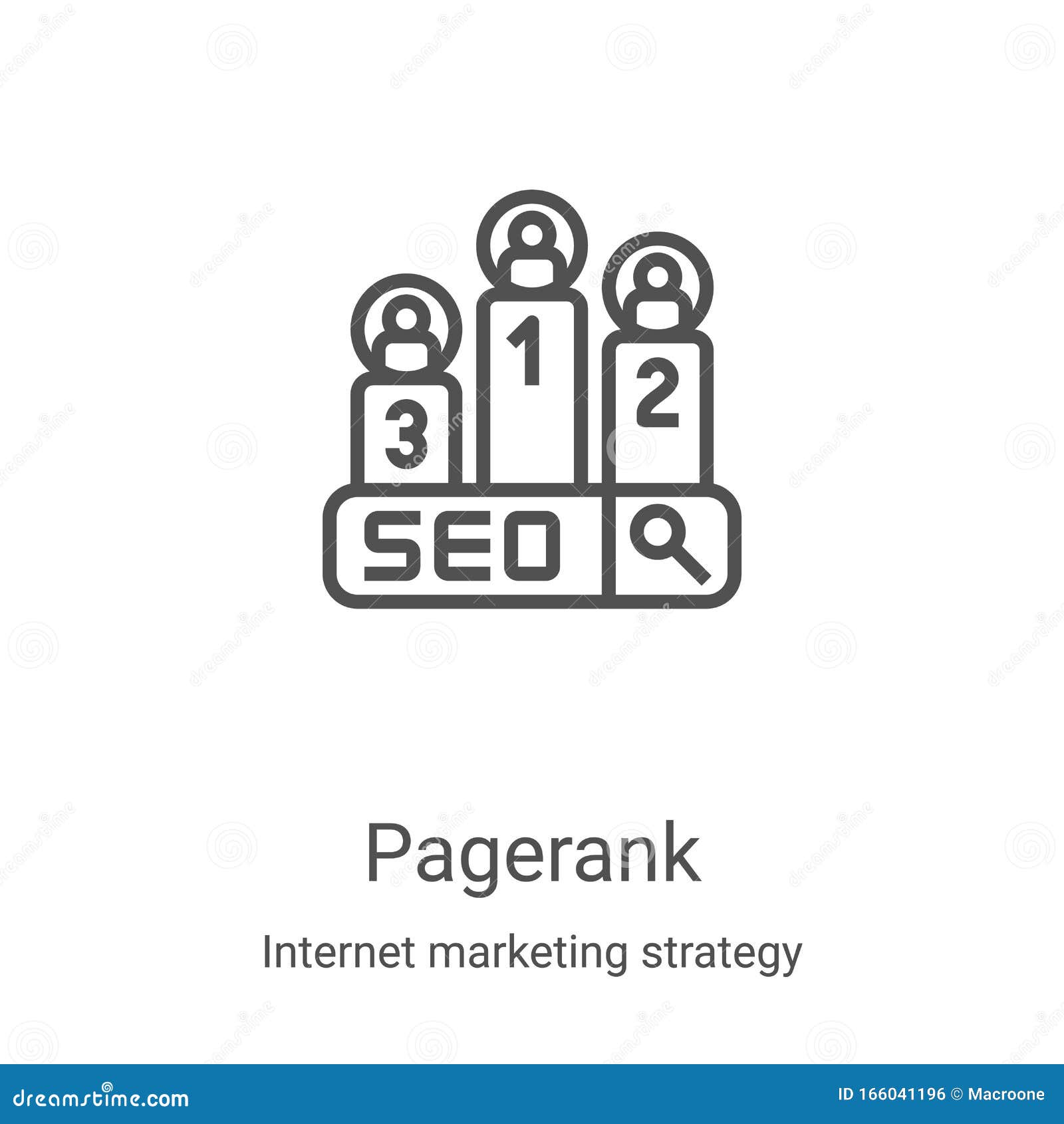 Pagerank Icon Vector from Internet Marketing Strategy Collection. Thin ...
