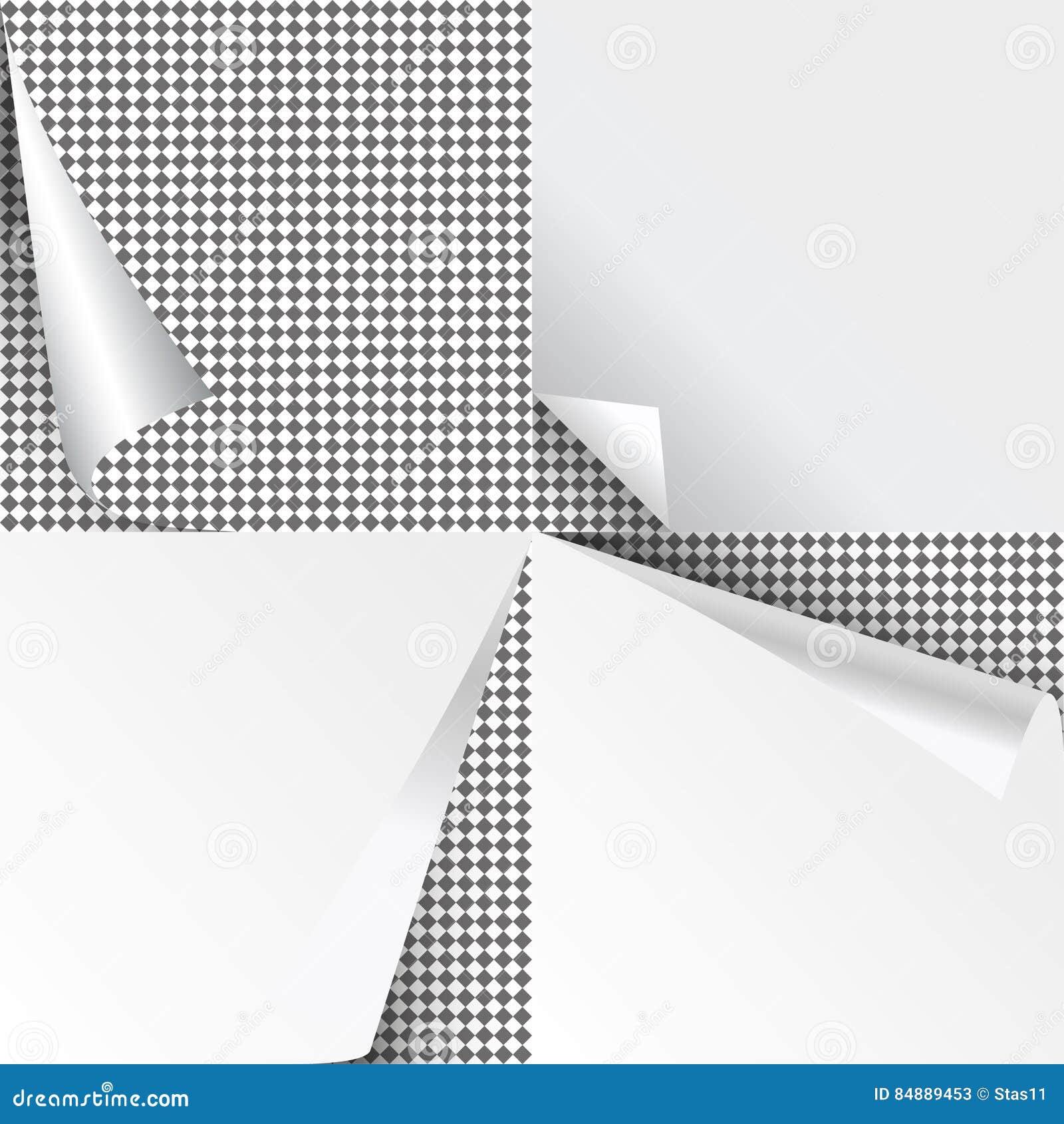 Pages Curl Set Stylish Illustration Vector Design Stock Vector ...