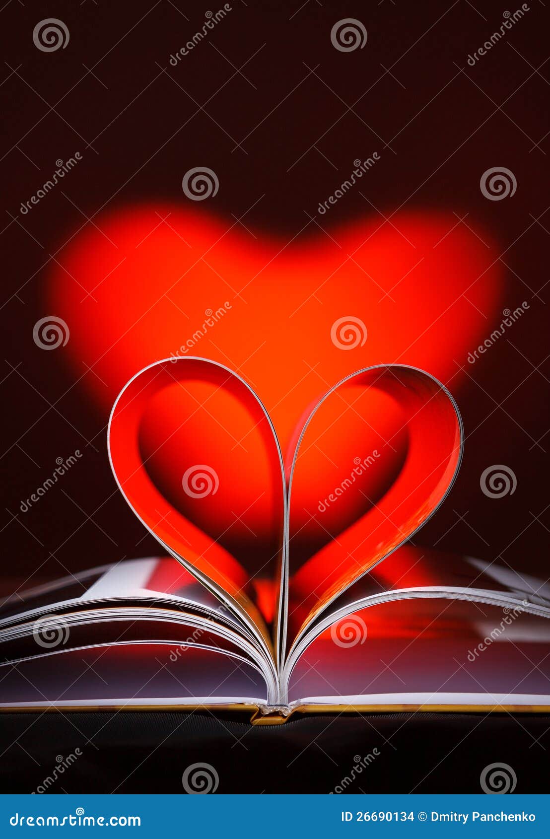 Pages Curved into a Heart Shape Stock Photo - Image of lovely ...