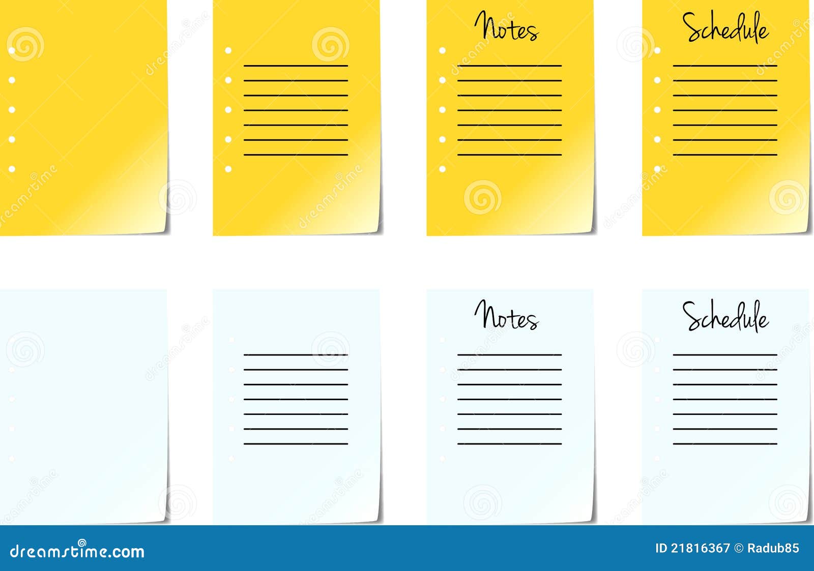 Pages de bloc - notes illustration de vecteur. Illustration du lignes ...