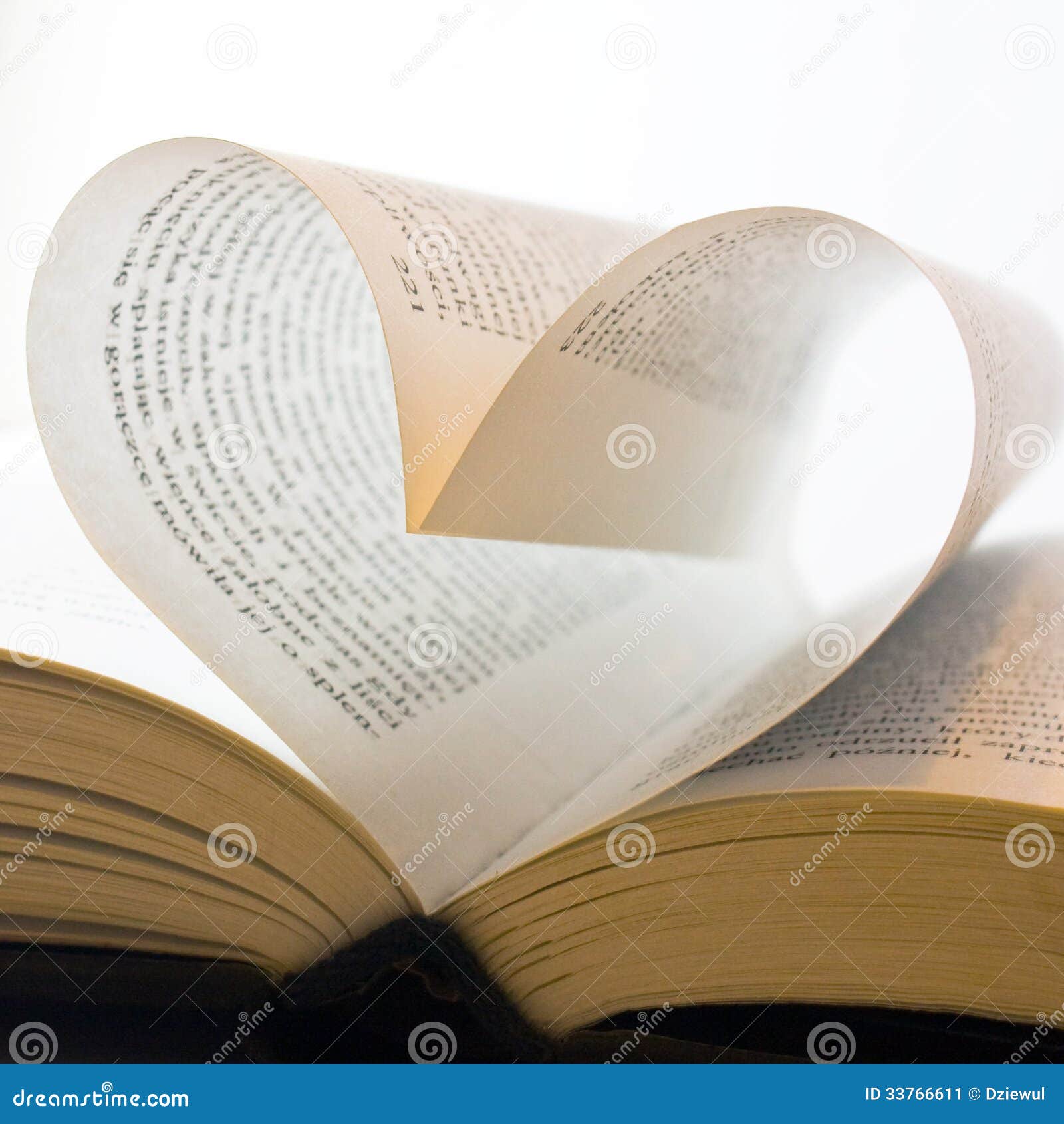 Pages Folded into a Heart Shape Stock Image - Image of abstract, learn ...