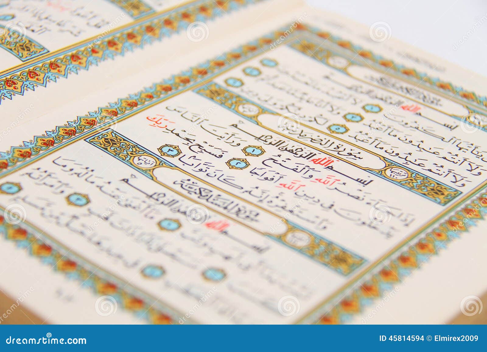 Pages of the Holy Book of Quran Stock Photo - Image of brown ...