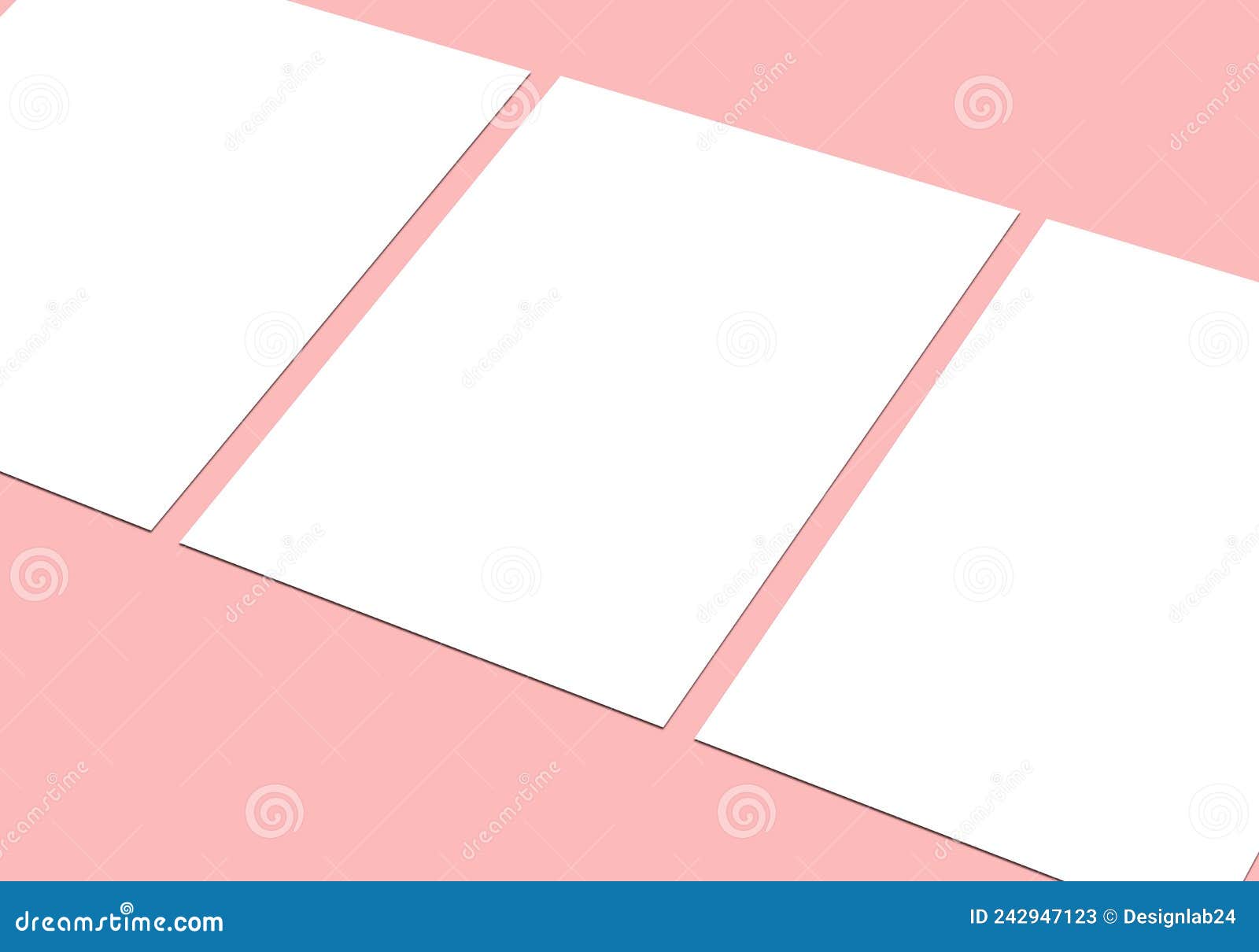A4 Pages Mockup Photo, Three A4 Page 3d Design Stock Image - Image of ...