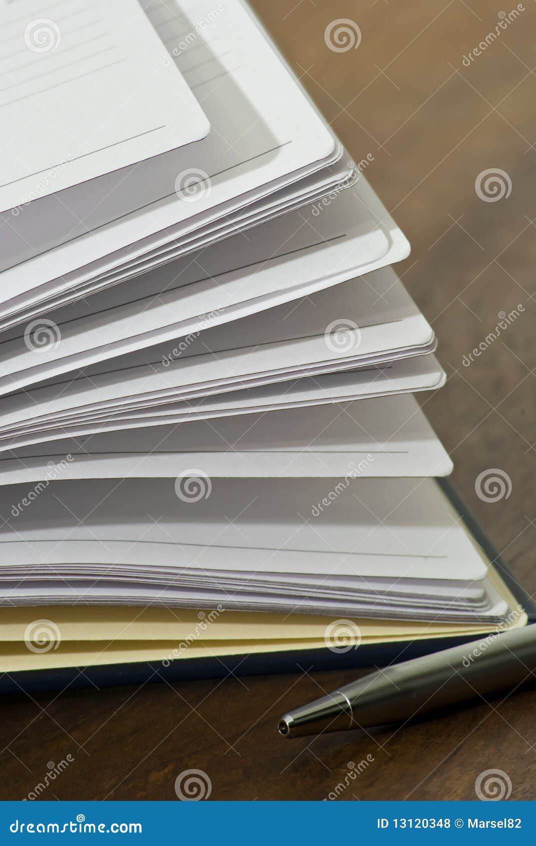 Pages & Pen stock photo. Image of organizer, binder - 13120348