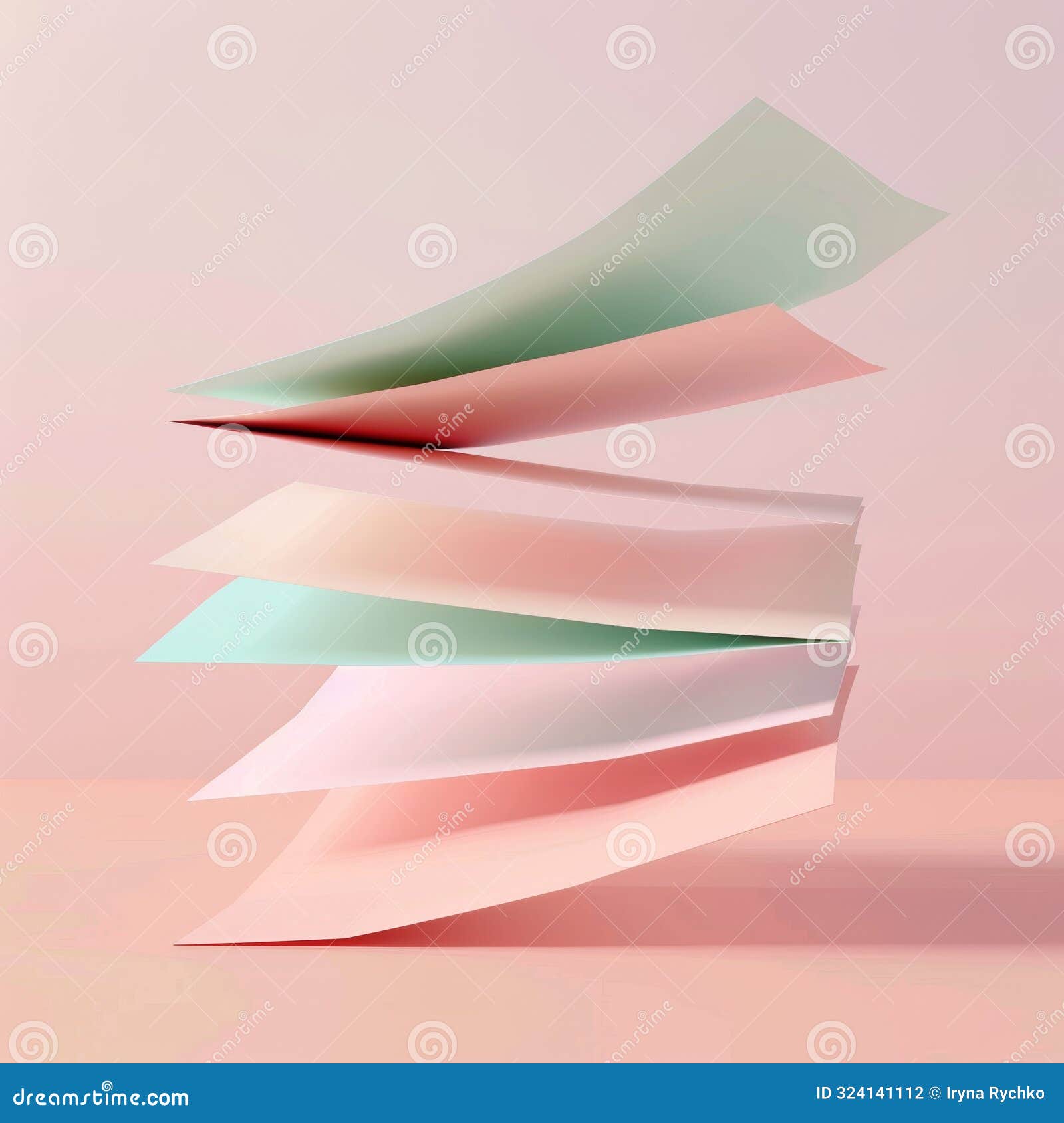 Pages Stacked on Each Other Floating. Pastel Stock Photo - Image of ...