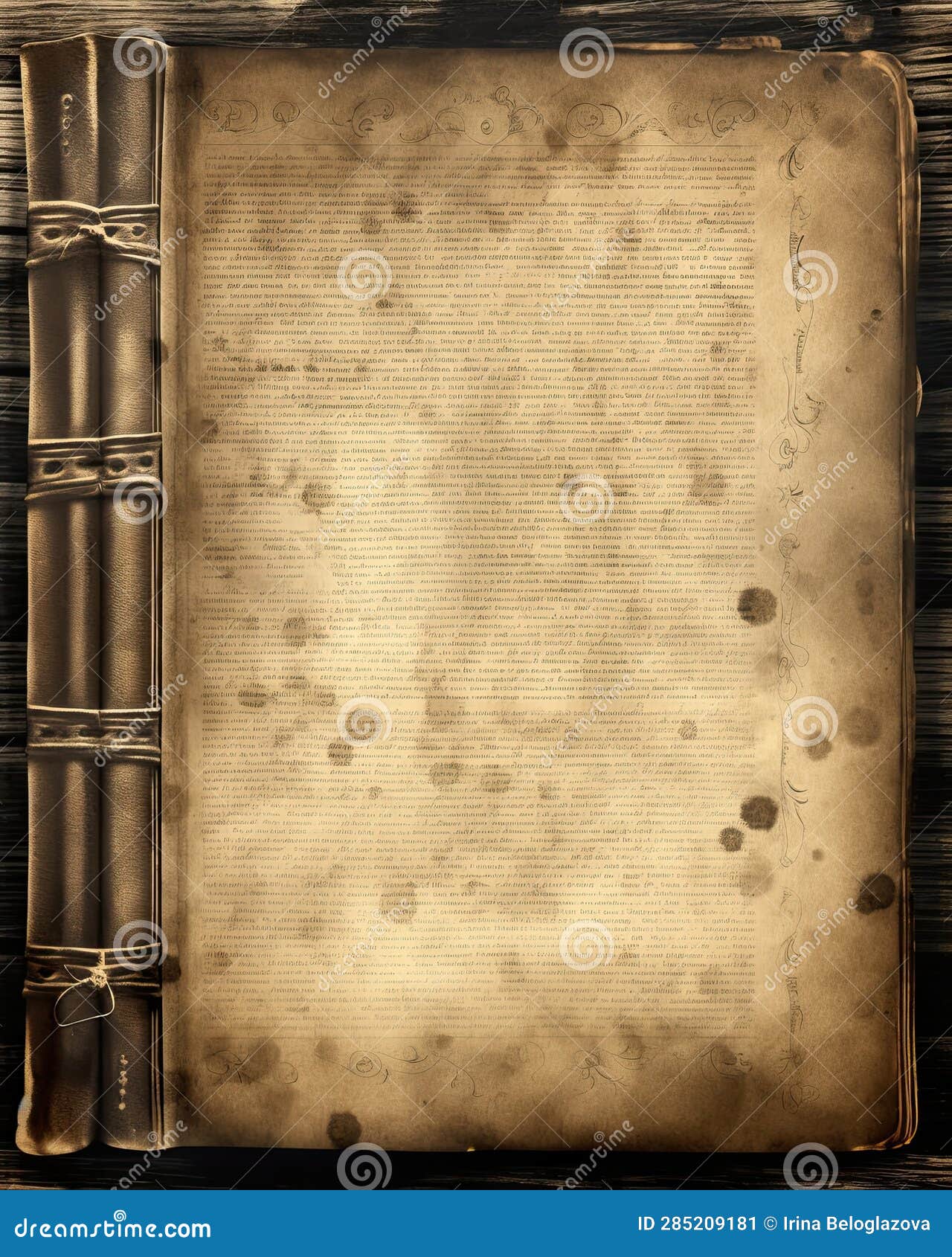 Pages of a very old book stock illustration. Illustration of hebrew ...