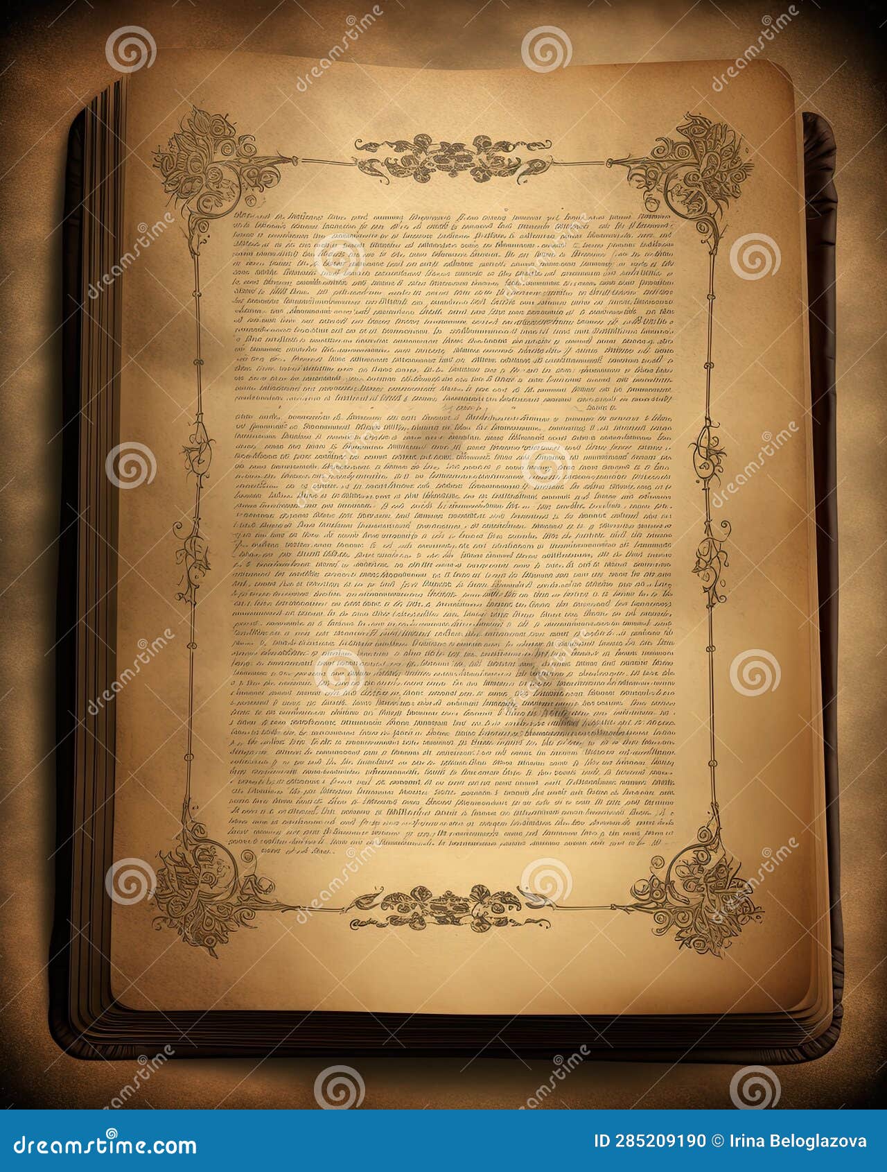 Pages of a very old book stock illustration. Illustration of culture ...