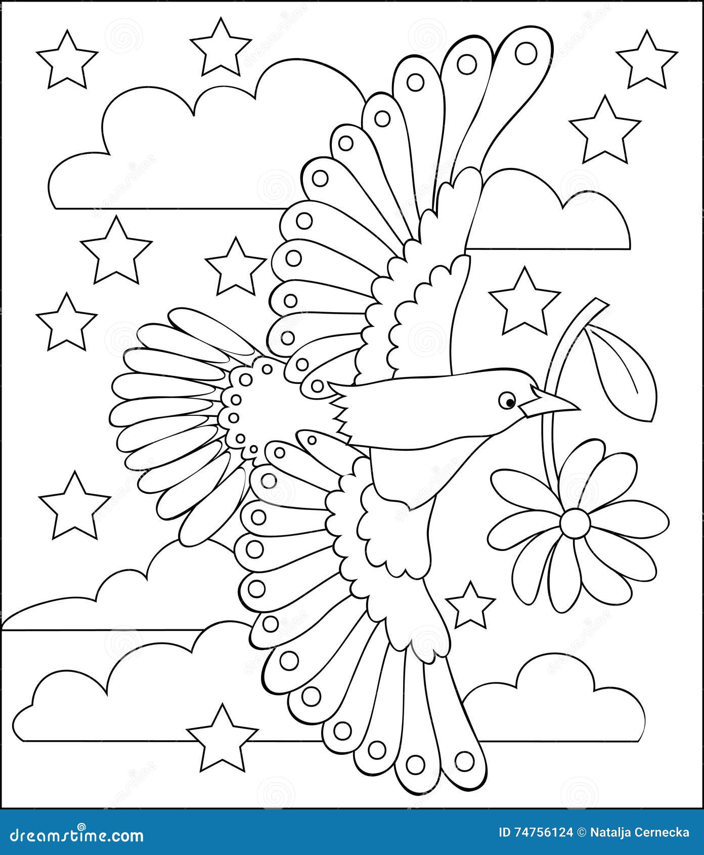 Pagina Con L'illustrazione in Bianco E Nero Dell'uccello Di Volo Per ... Pagina Con L'illustrazione in Bianco E Nero Dell'uccello Di Volo Per ...