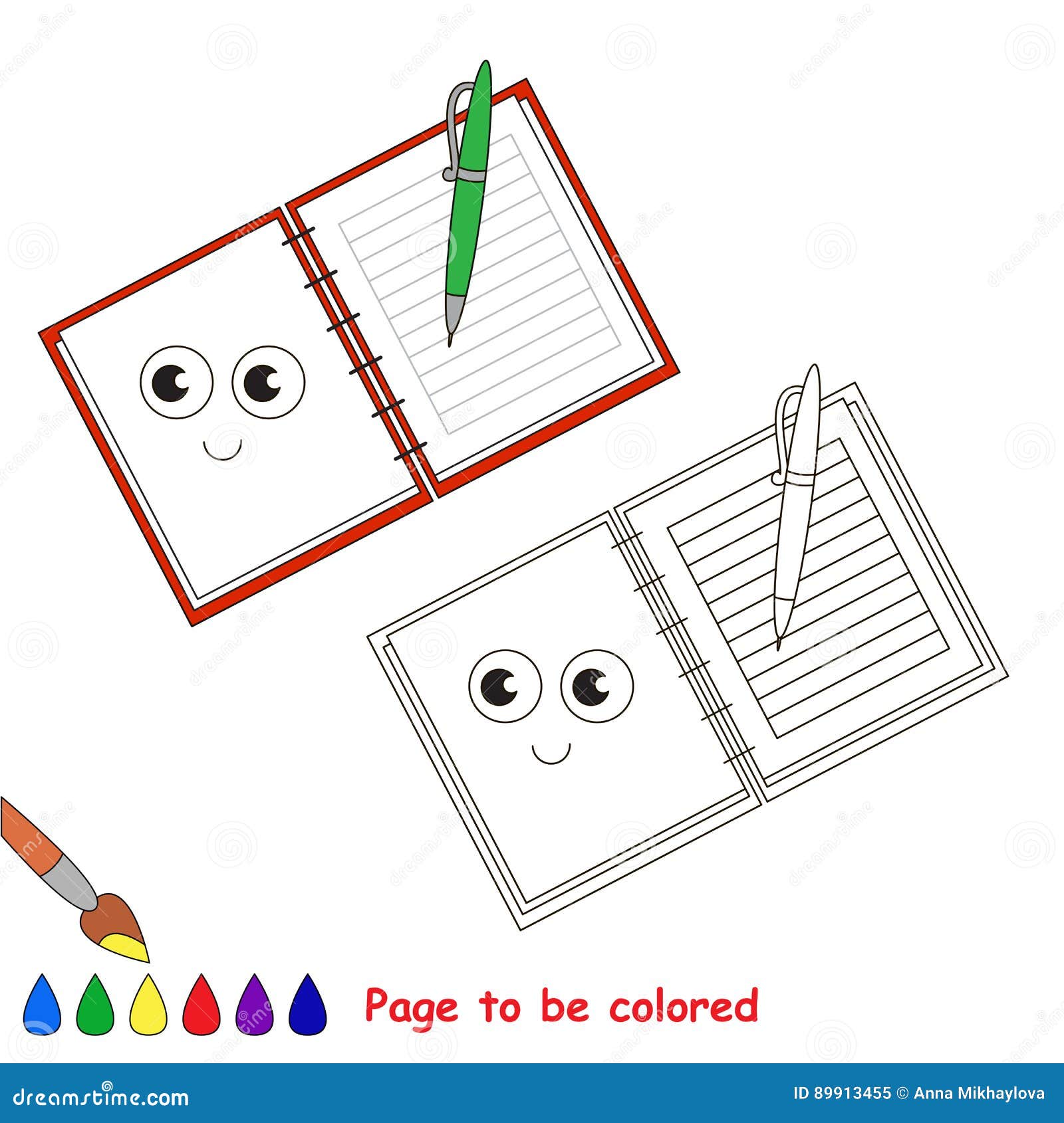 Pagina da colorare illustrazione vettoriale. Illustrazione di incolore ...