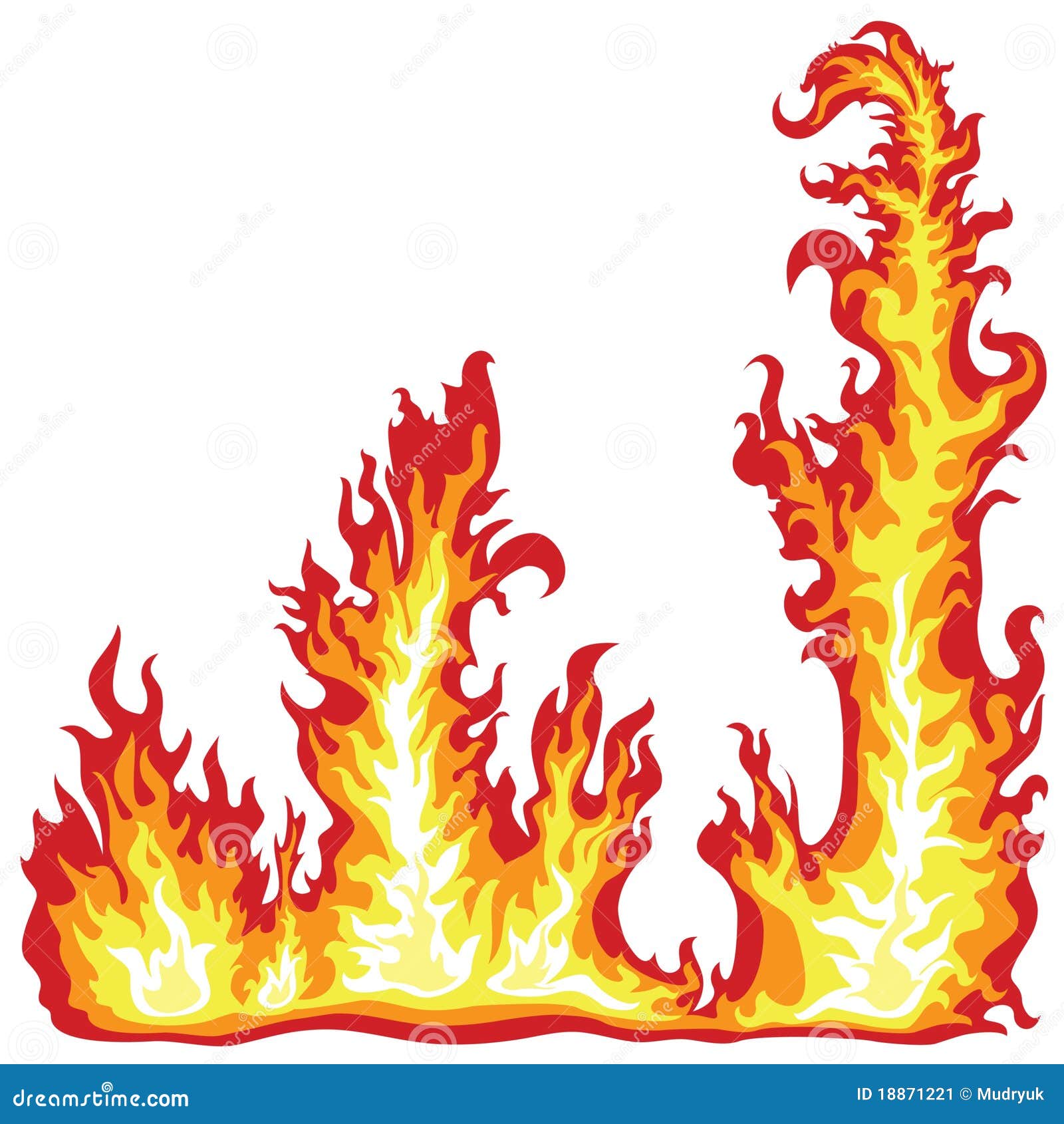 Pagina Della Fiamma Del Fuoco Illustrazione Vettoriale - Illustrazione ...