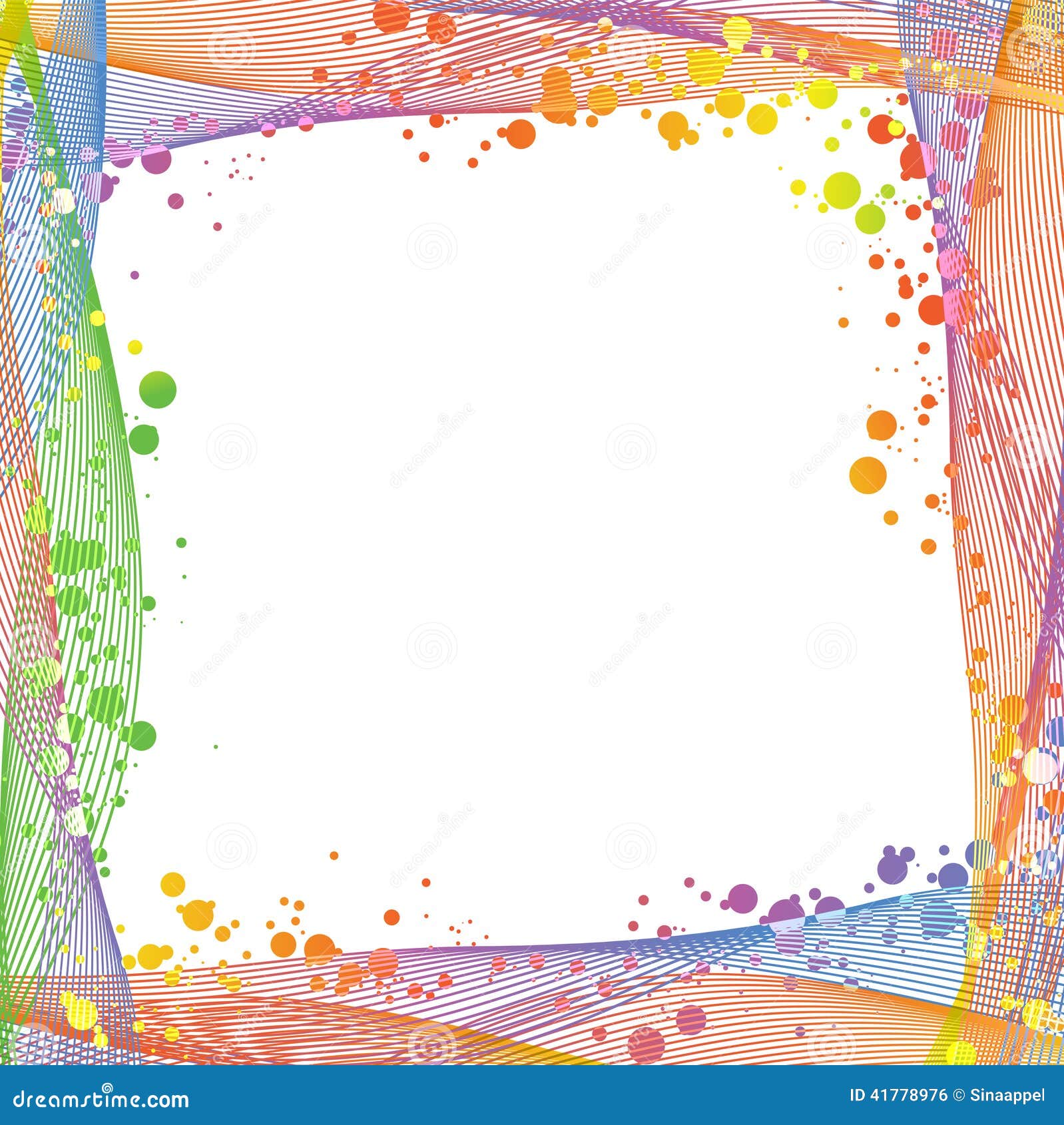 Pagina Delle Linee Ondulate Colorate Illustrazione Vettoriale ...