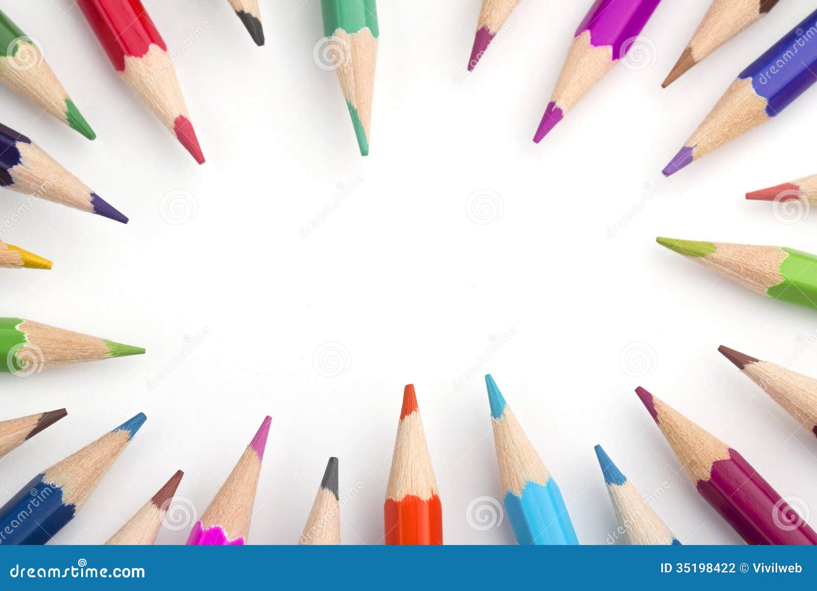 Pagina Delle Matite Colorate Fotografia Stock - Immagine di tiraggio ...