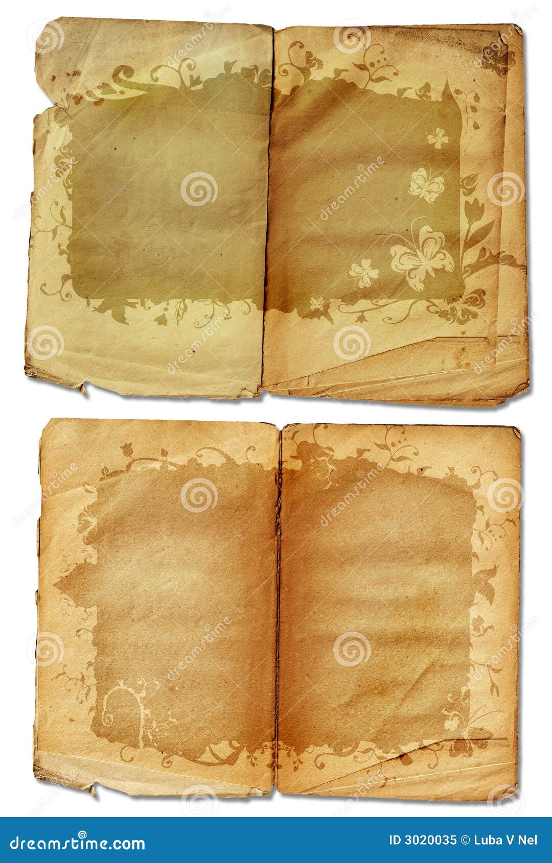 Pagine Aperte Del Libro Di Grunge Illustrazione di Stock ...