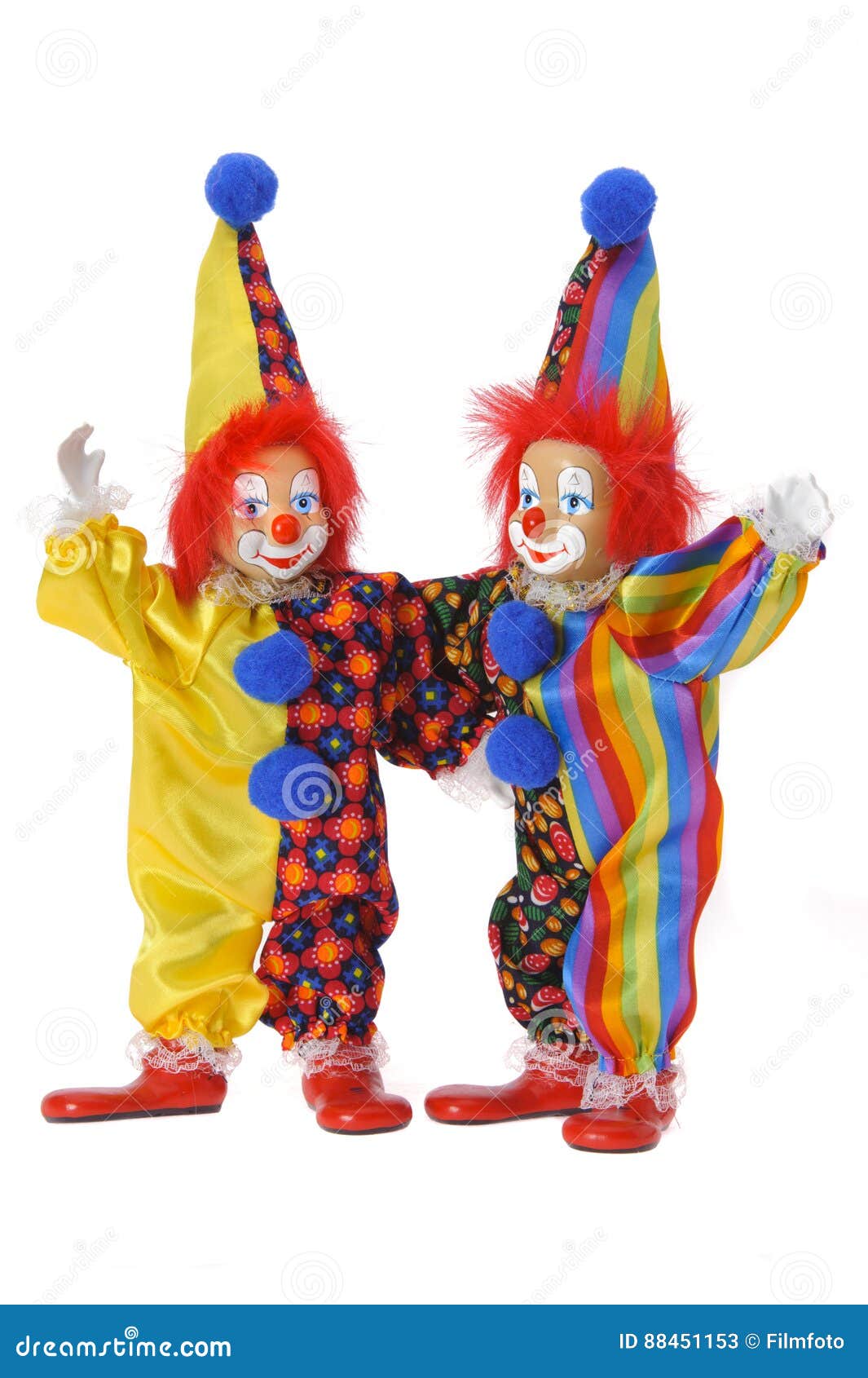 Pagliacci Divertenti Con Il Costume Variopinto Immagine Stock ...