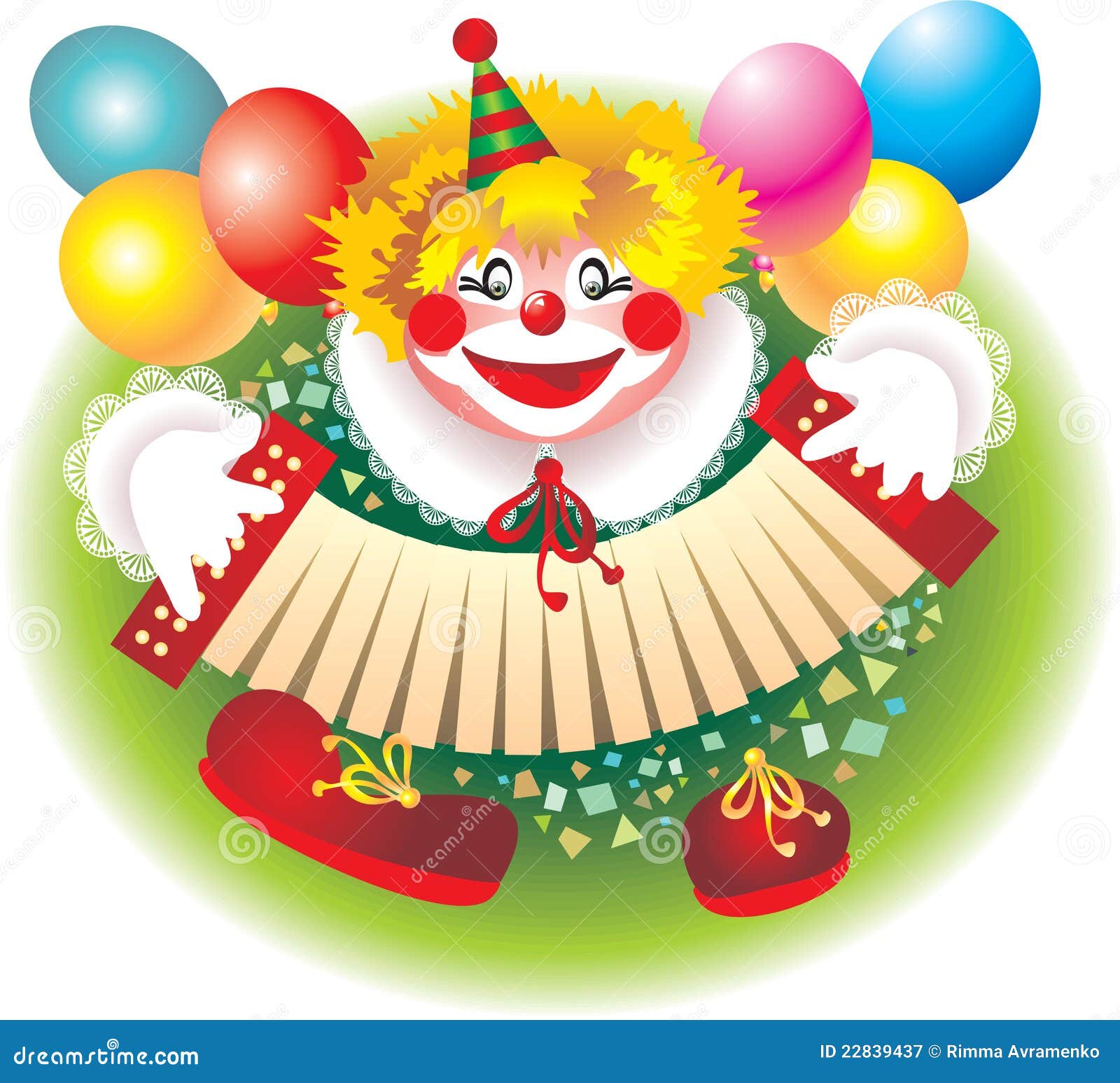 Pagliaccio illustrazione vettoriale. Illustrazione di sorriso - 22839437