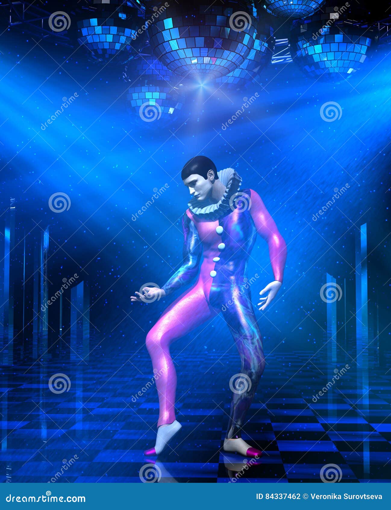 Pagliaccio della discoteca illustrazione di stock. Illustrazione di ...