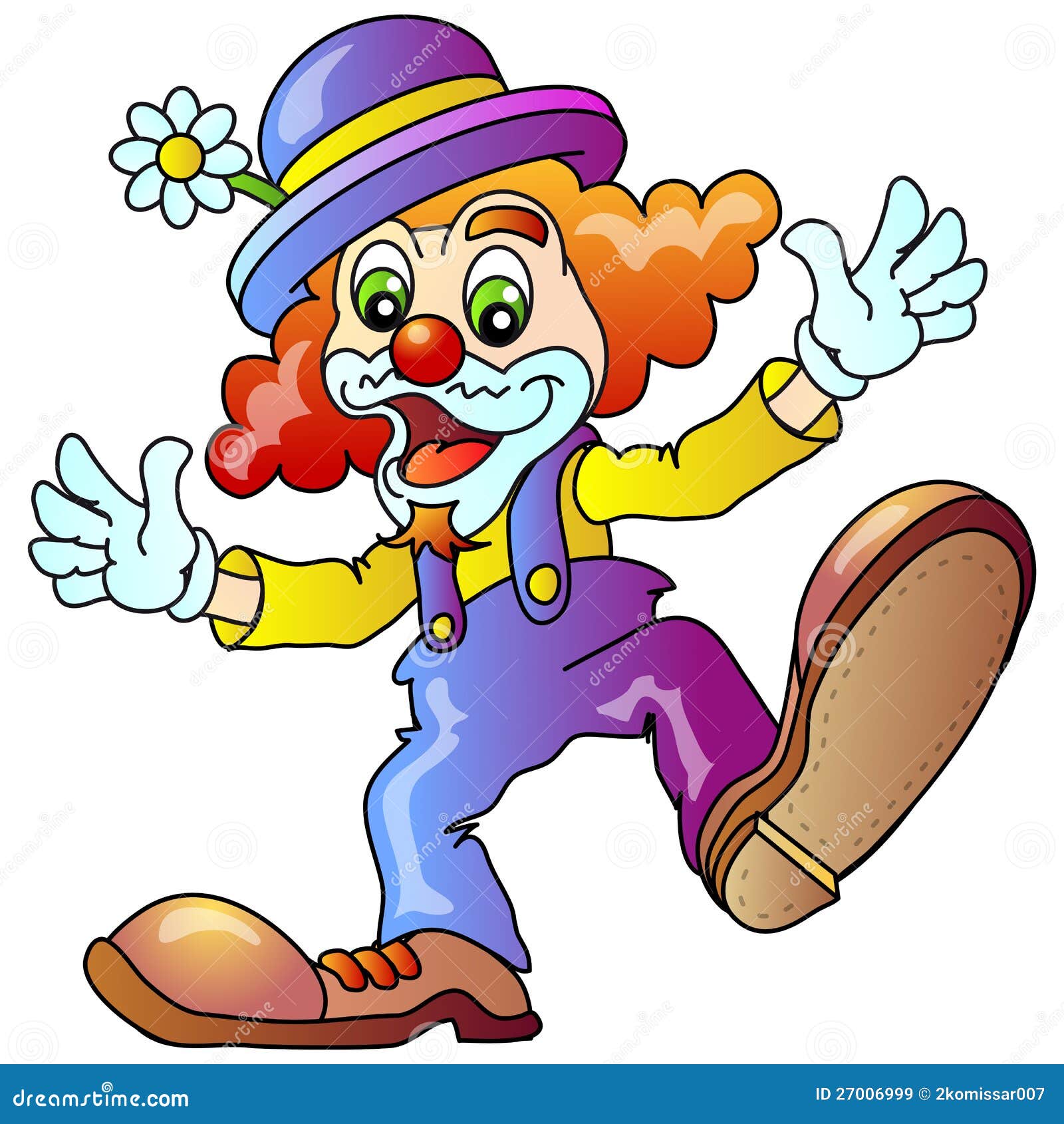 Pagliaccio divertente illustrazione vettoriale. Illustrazione di umano ...