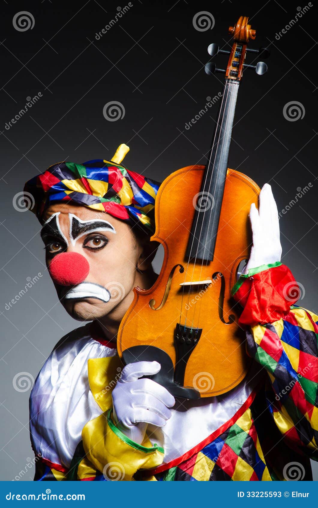 Pagliaccio triste immagine stock. Immagine di costume - 33225593