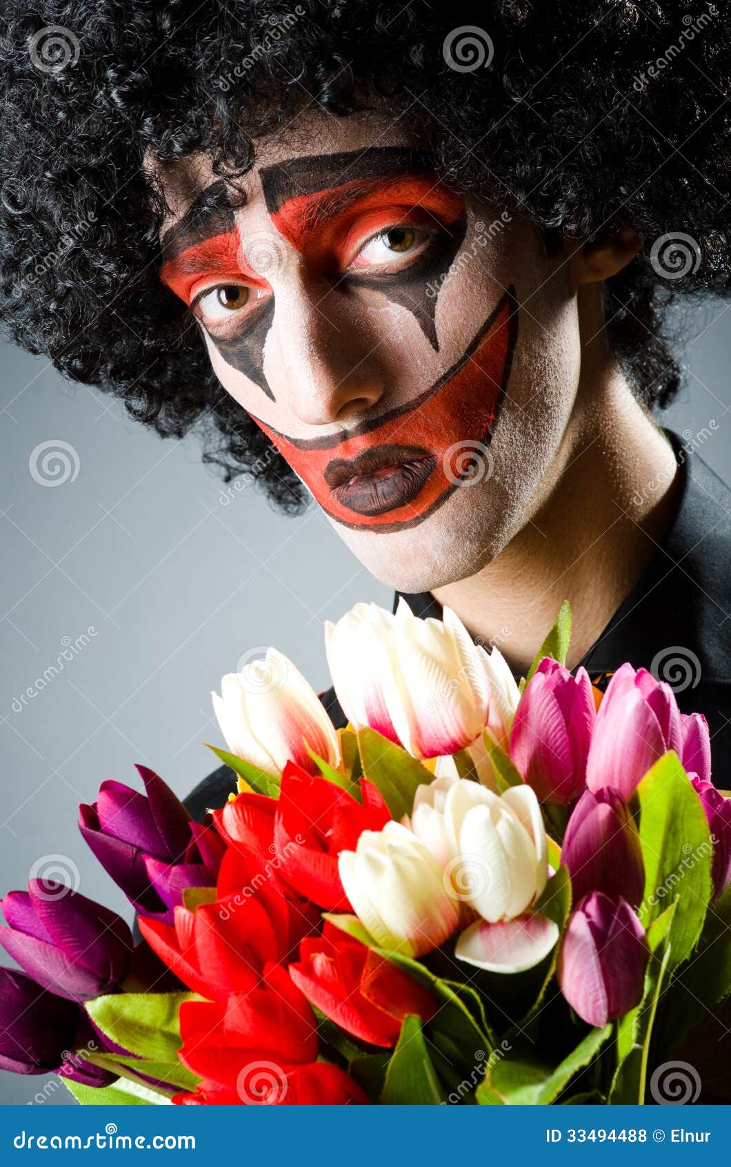 Pagliaccio triste fotografia stock. Immagine di commedia - 33494488