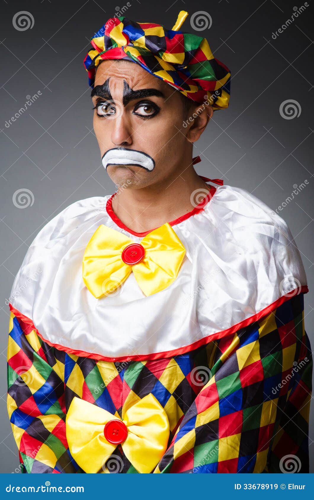 Pagliaccio triste immagine stock. Immagine di arrabbiato - 33678919