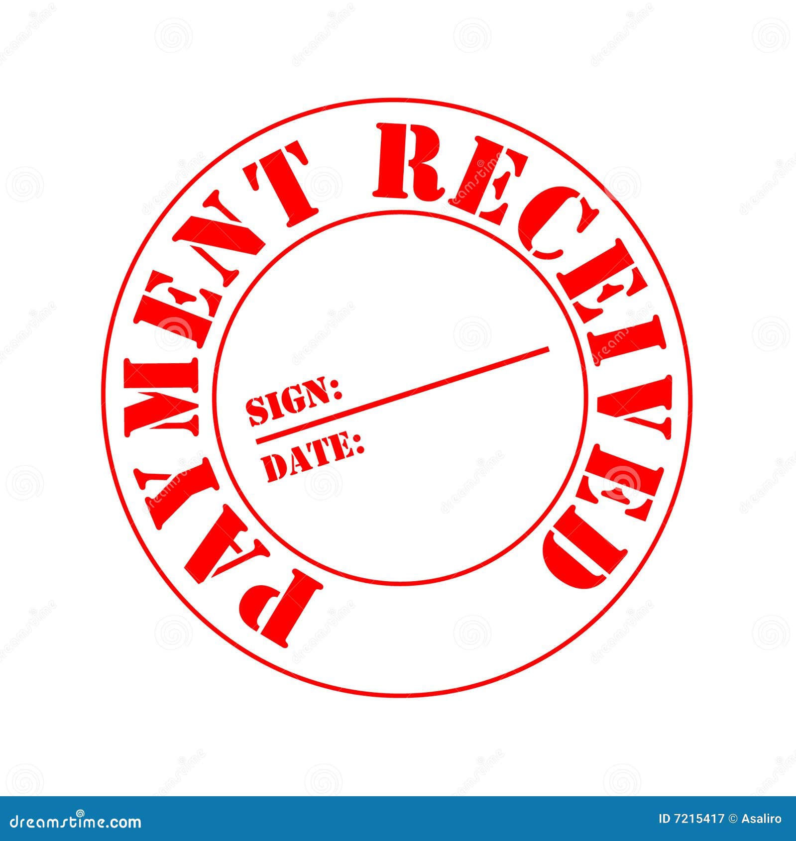 Pago recibido stock de ilustración. Ilustración de recibo - 7215417