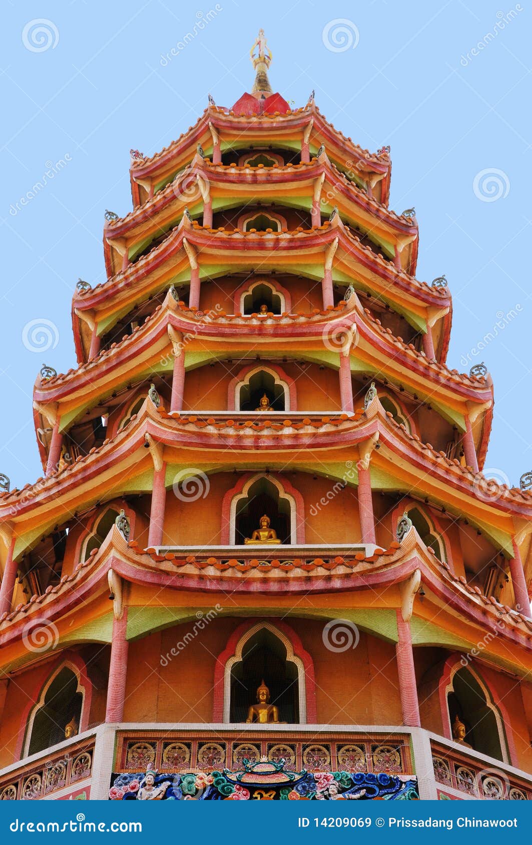 Pagoda stock image. Image of indigenous, column, high - 14209069