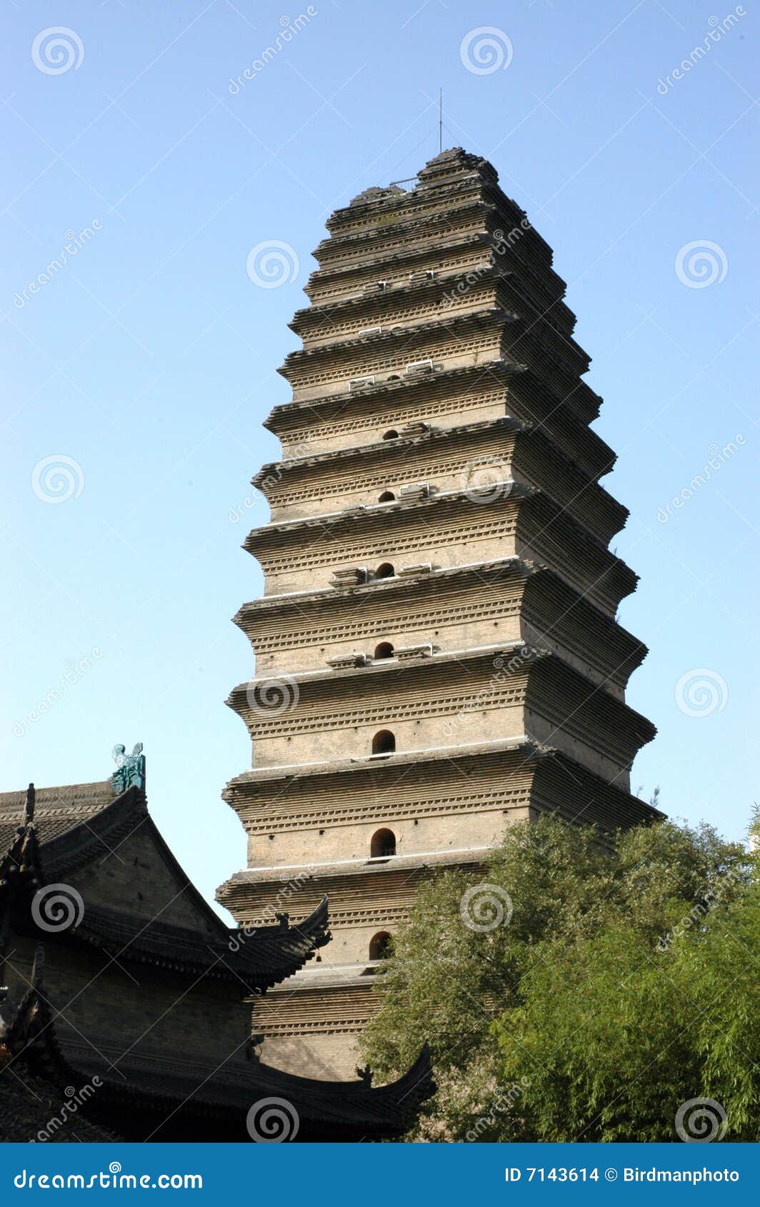 Pagoda stock photo. Image of exterior, architecture, light - 7143614