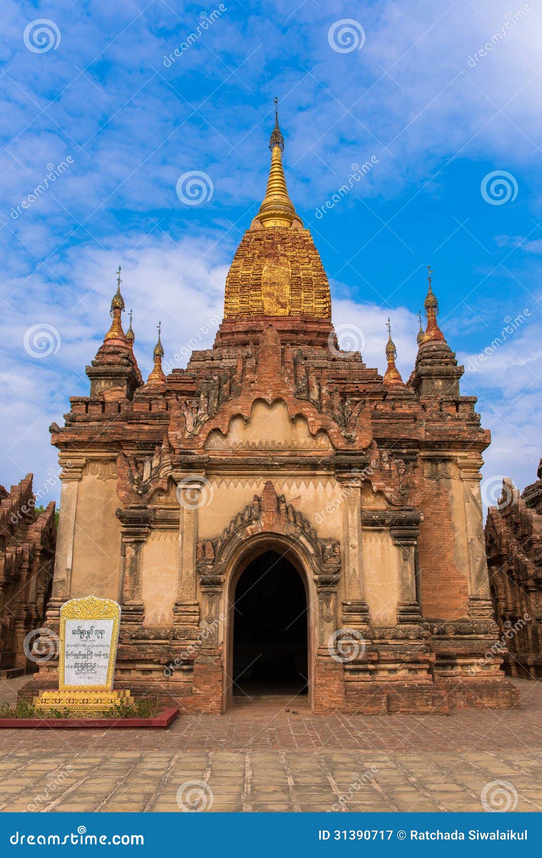 Pagoda in Bagan stock image. Image of historical, bagan - 31390717